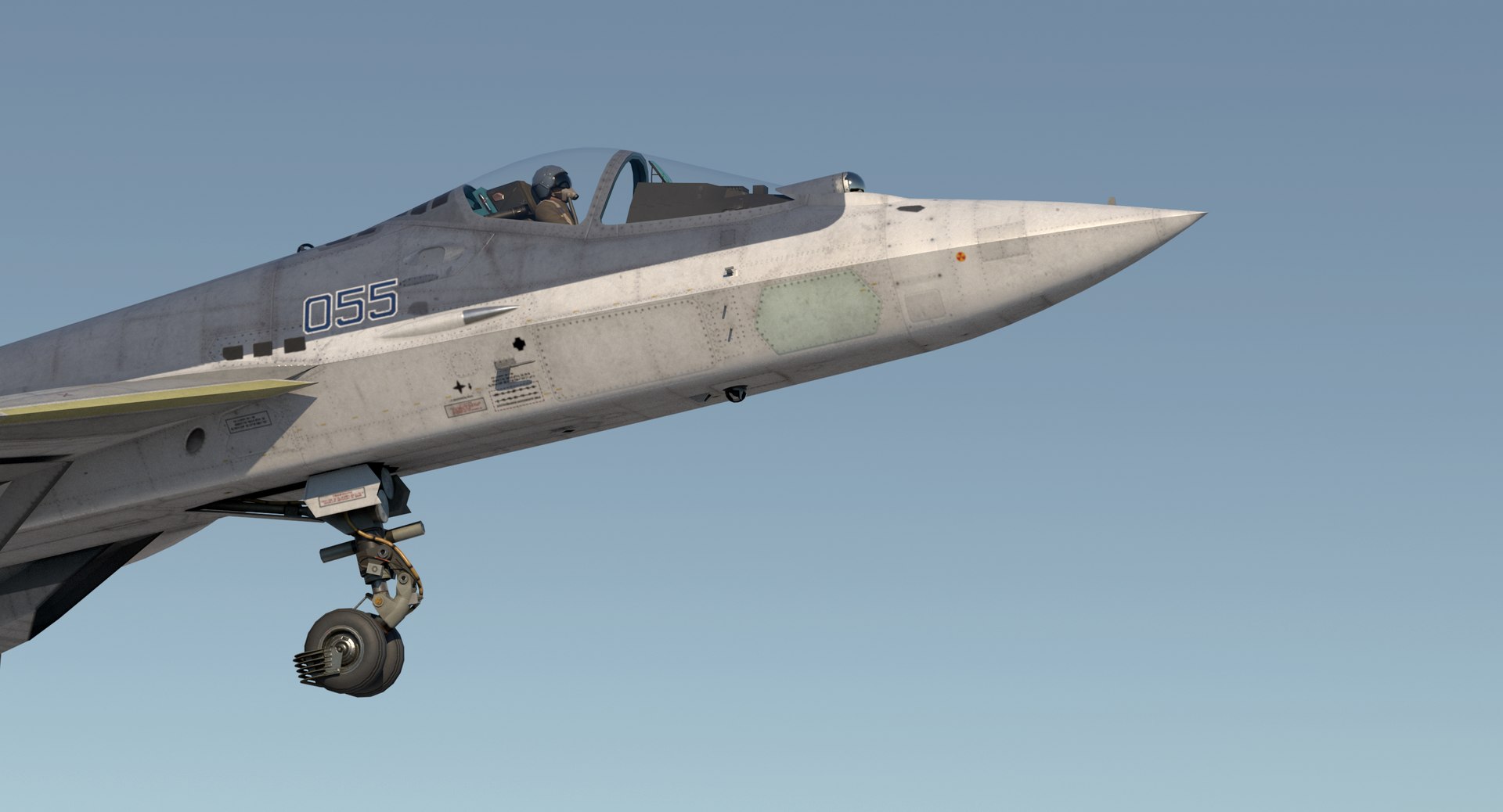 3D Sukhoi Su57 Prototype 055 - TurboSquid 1424189