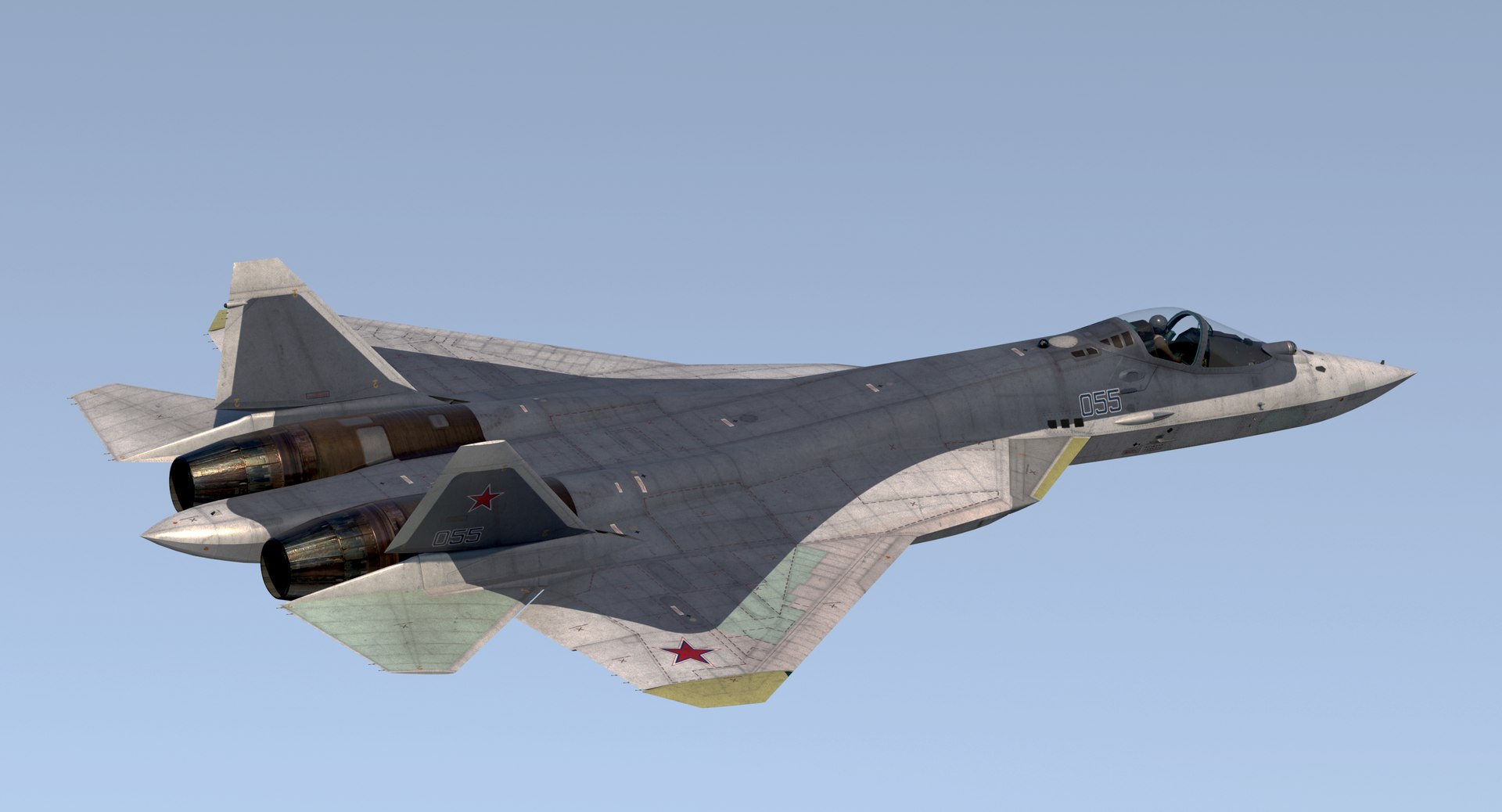 3D Sukhoi Su57 Prototype 055 - TurboSquid 1424189