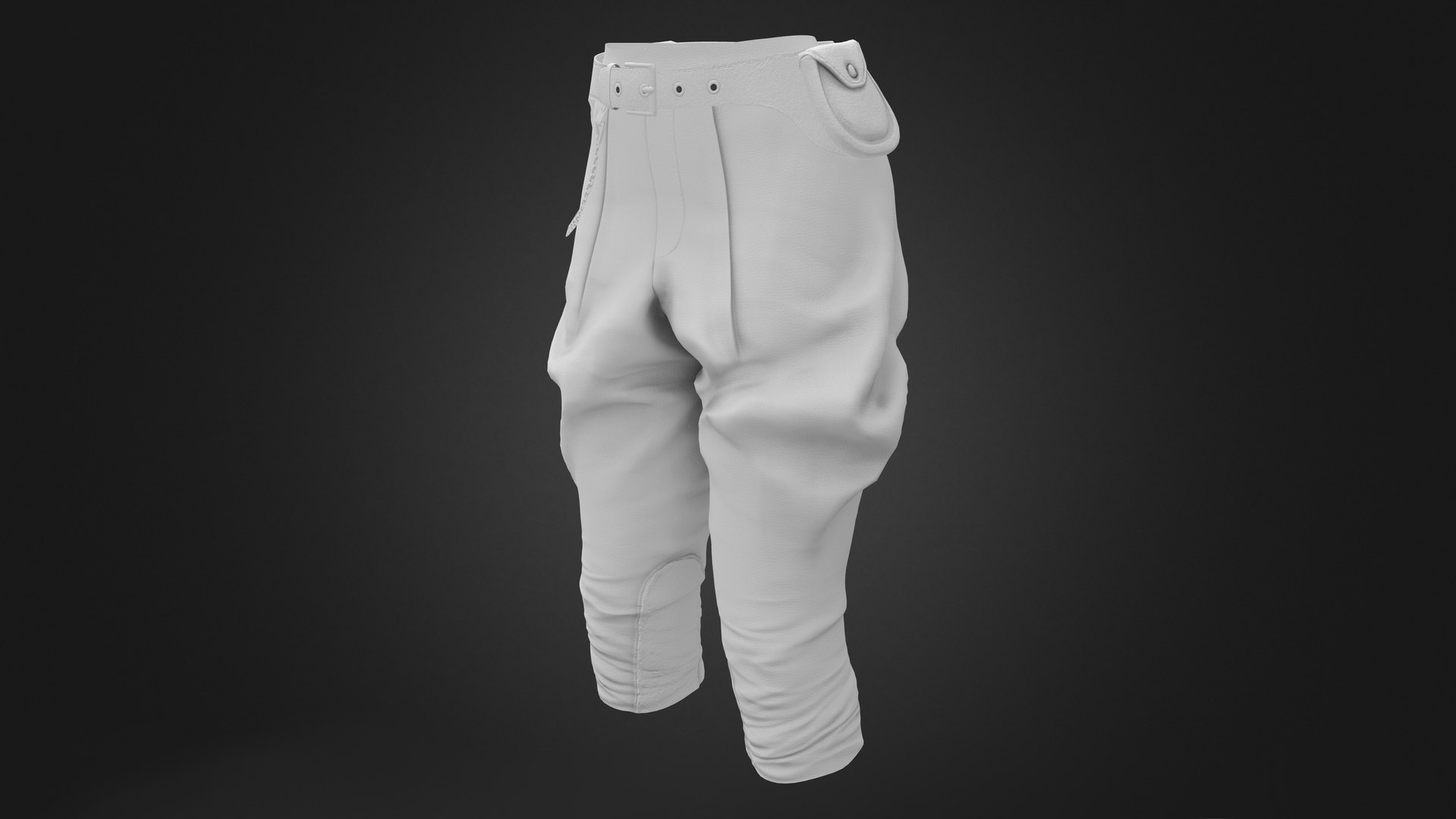 German Officer Western Expeditor Archaeologist Explorer Pants 3D ...