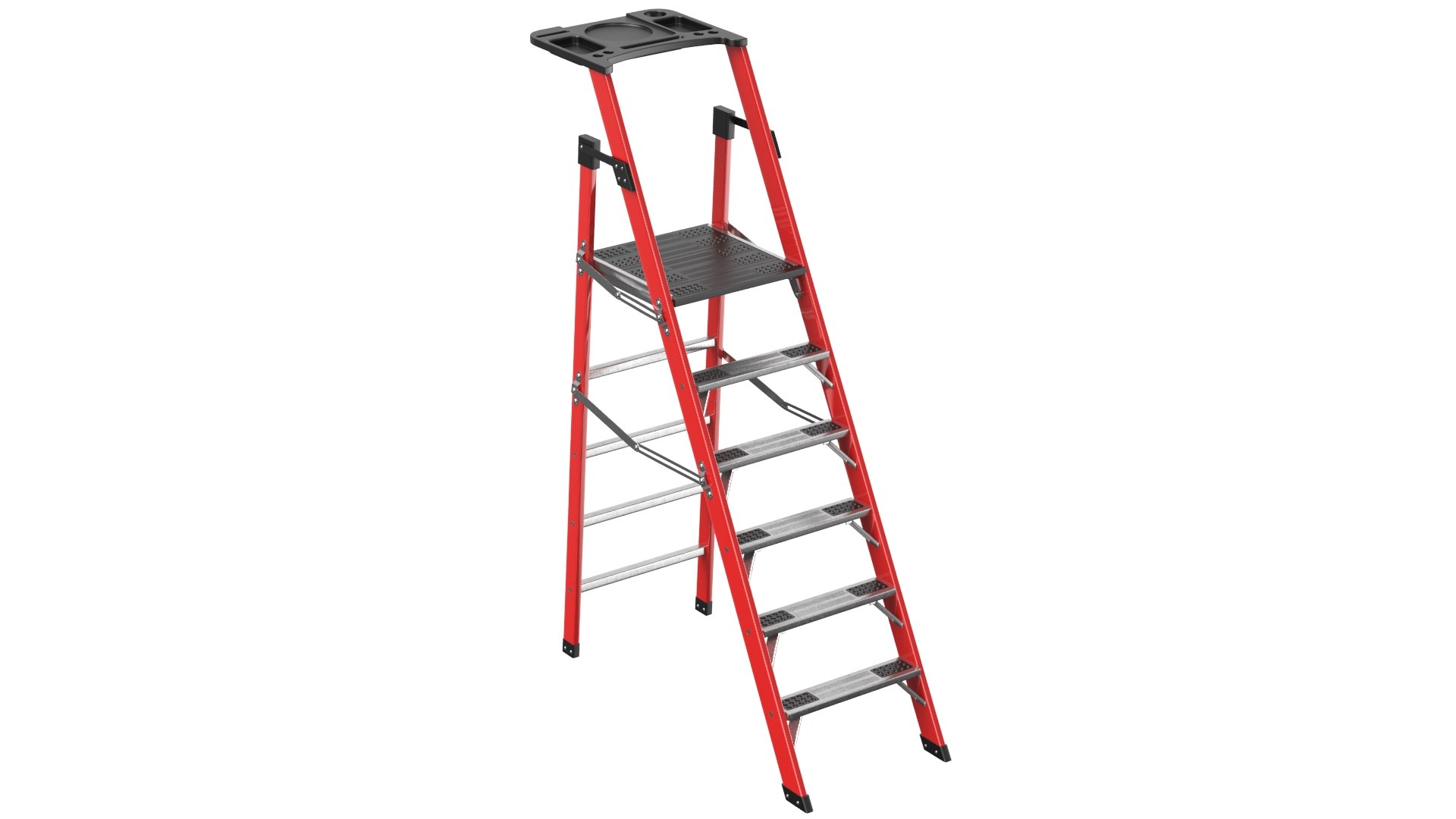 3D Three Detailed Stepladders Model - TurboSquid 2086027