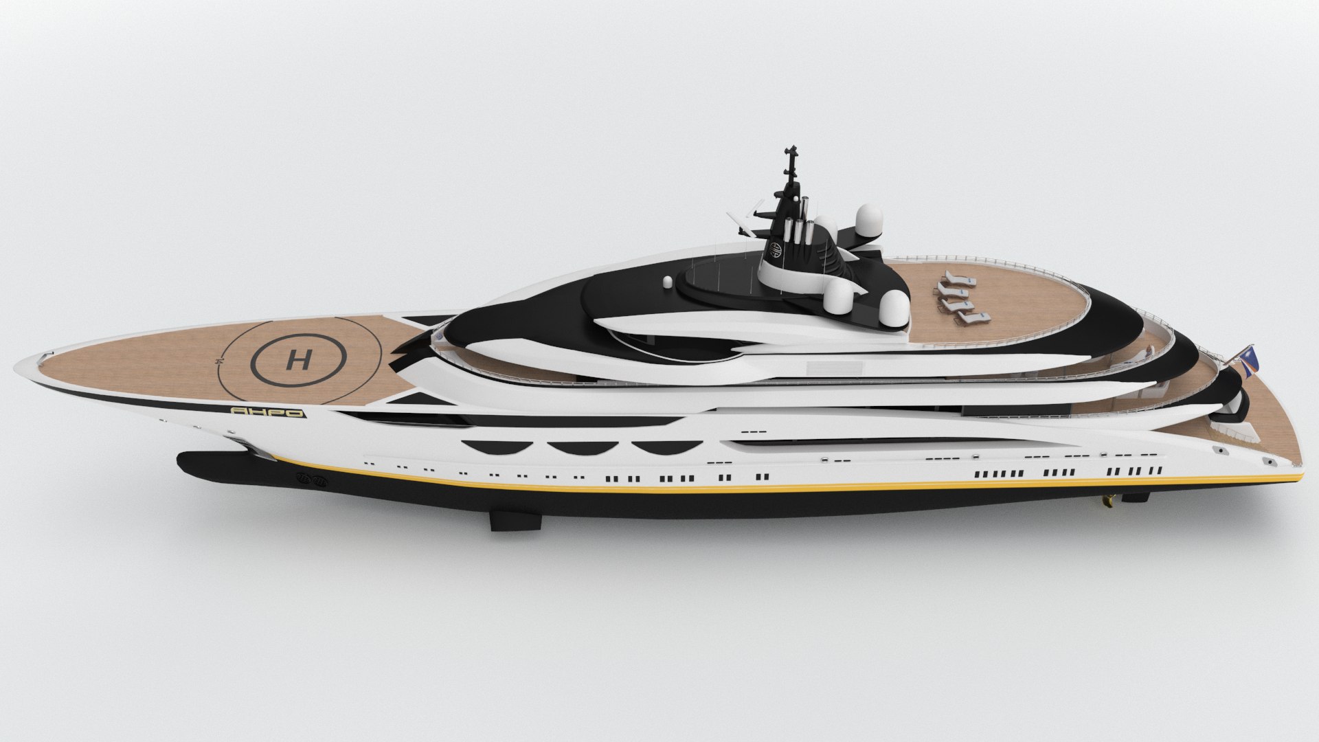 3D Ahpo Superyacht Model - TurboSquid 2370209