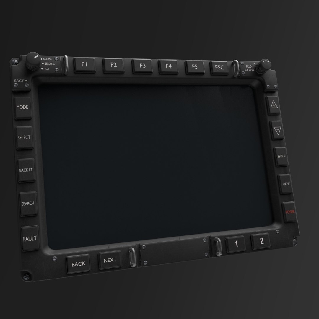 MFD Multi Function Display 3D Model - TurboSquid 1729933