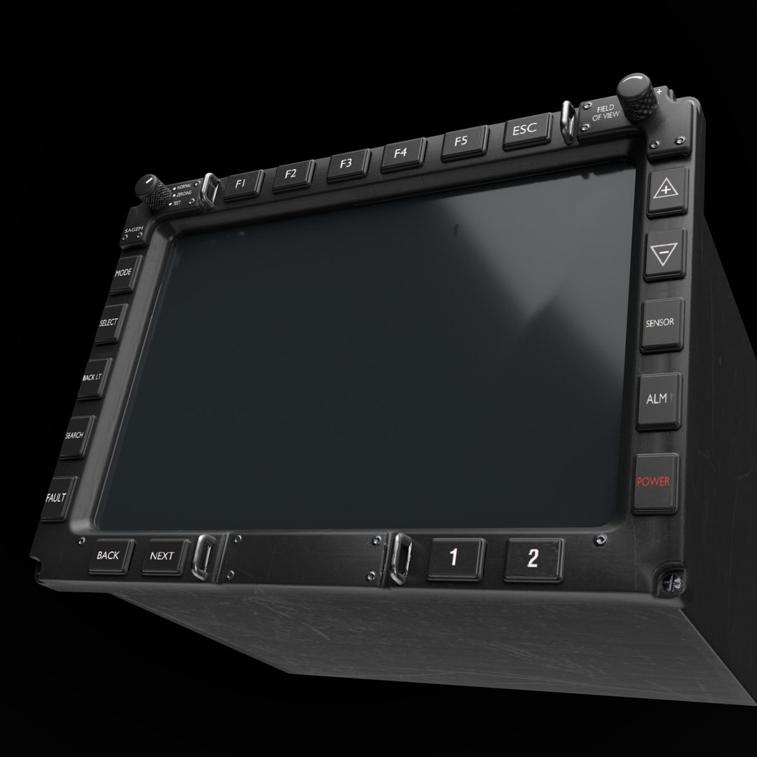 MFD Multi Function Display 3D Model - TurboSquid 1729933