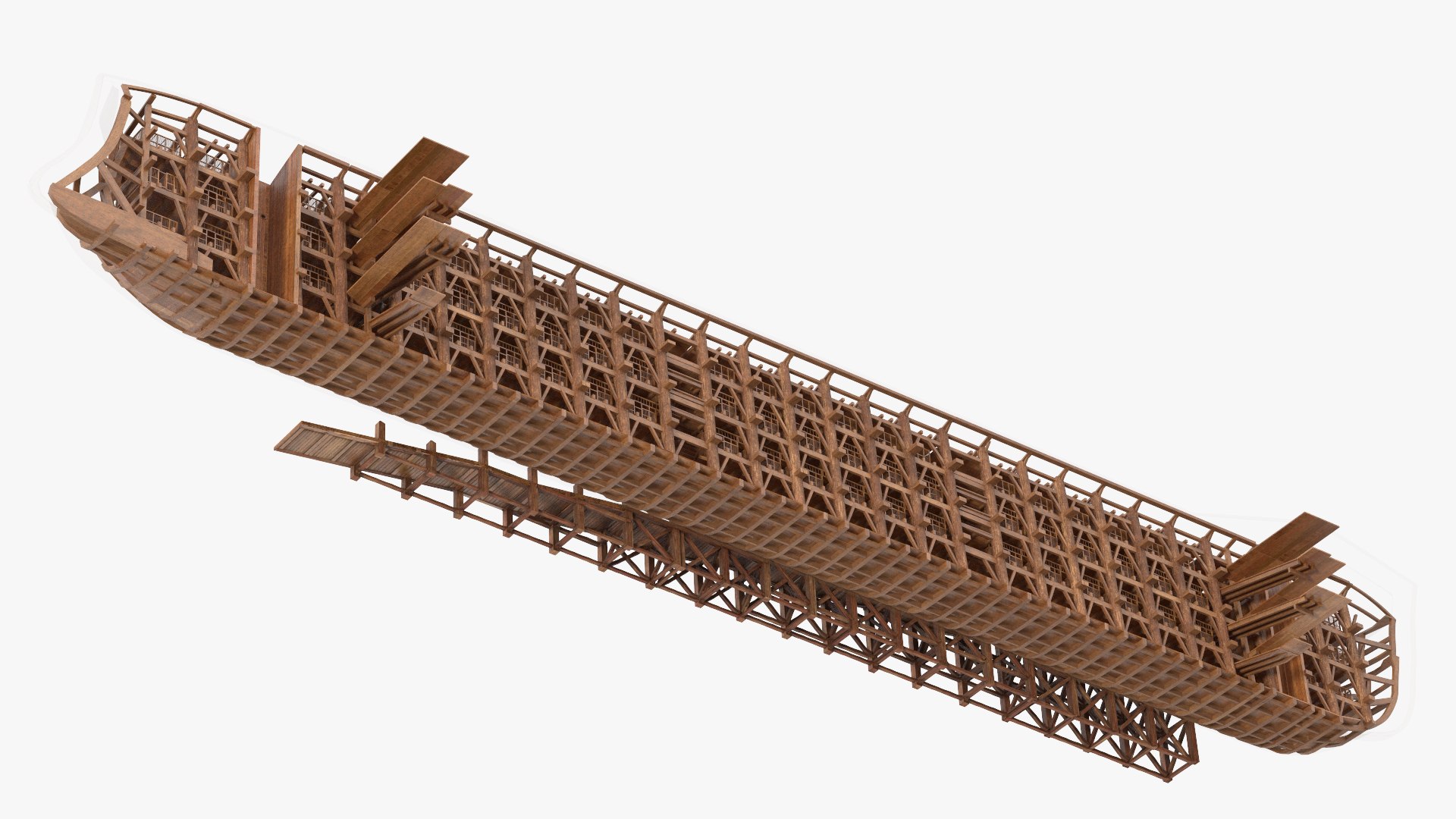 Noah Ark Cross Section with transparency 3D model - TurboSquid 1785482
