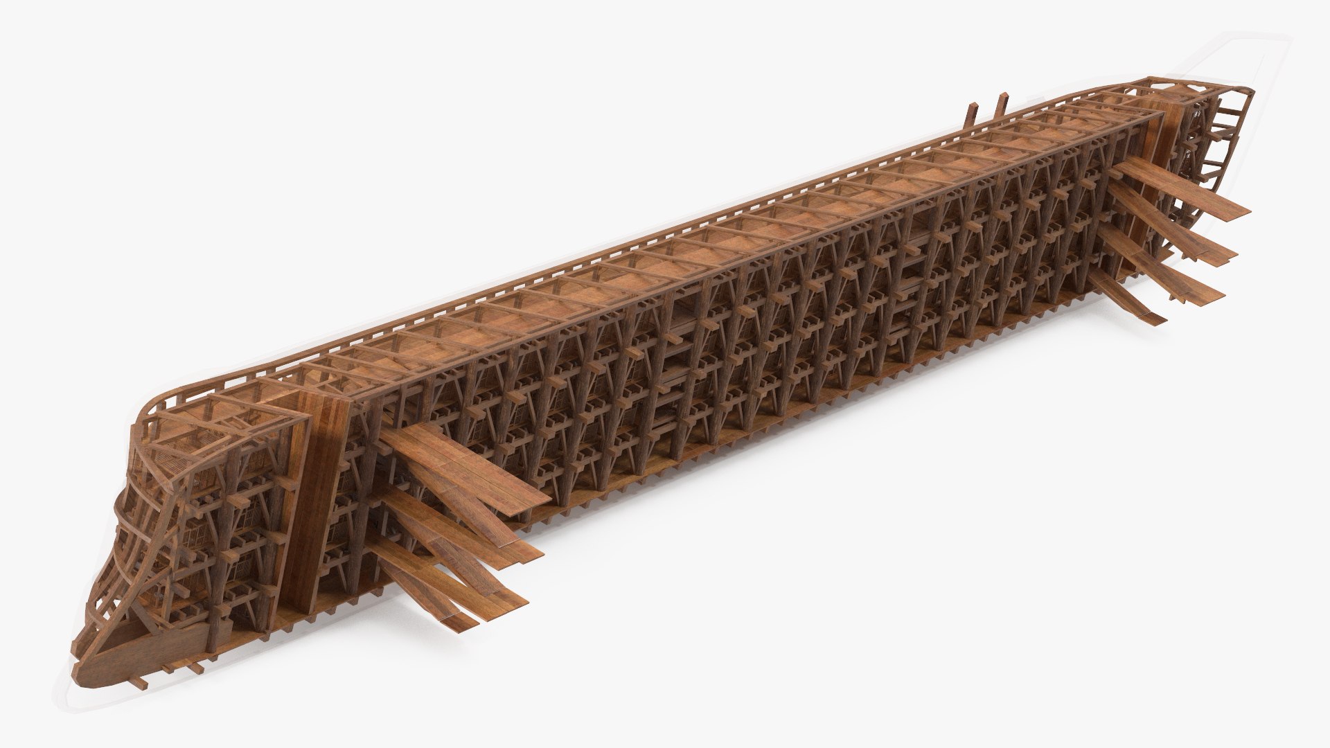 Noah Ark Cross Section with transparency 3D model - TurboSquid 1785482