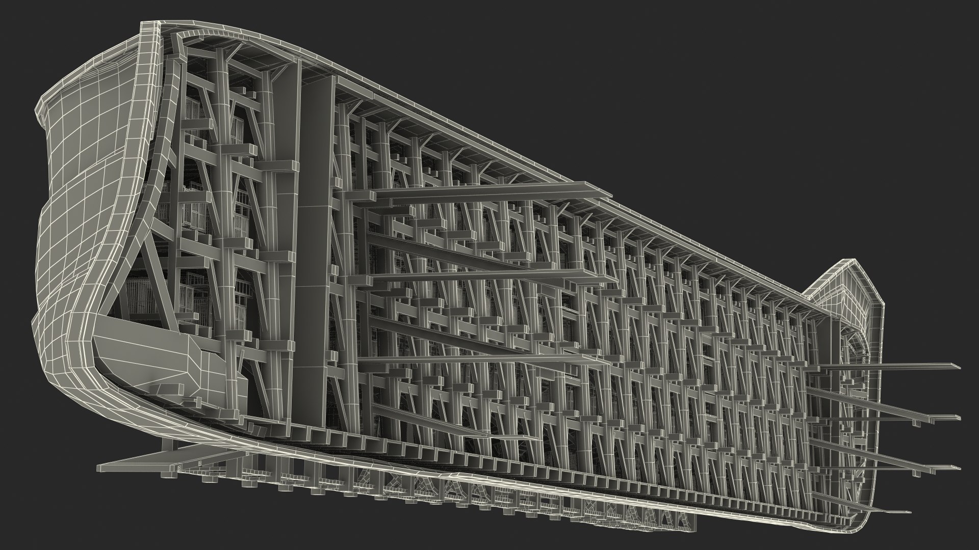 Noah Ark Cross Section with transparency 3D model - TurboSquid 1785482