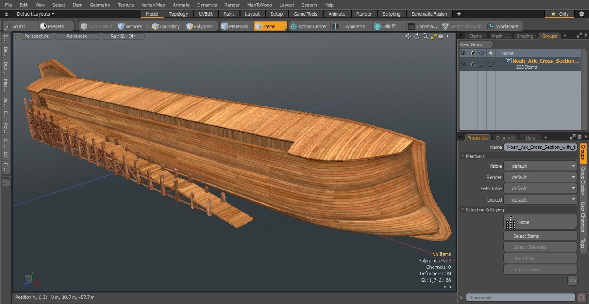 Noah Ark Cross Section with transparency 3D model - TurboSquid 1785482