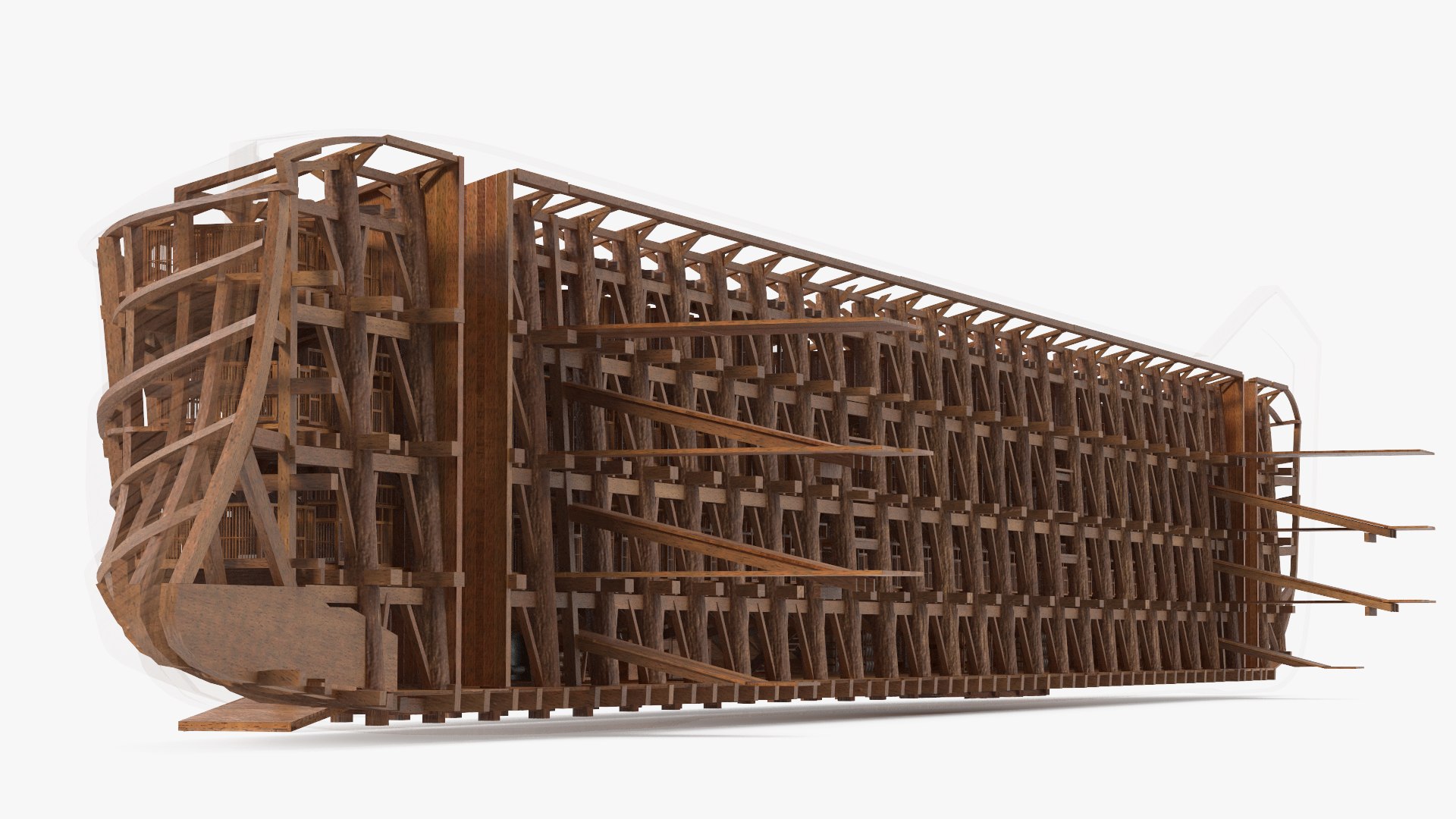 Noah Ark Cross Section with transparency 3D model - TurboSquid 1785482