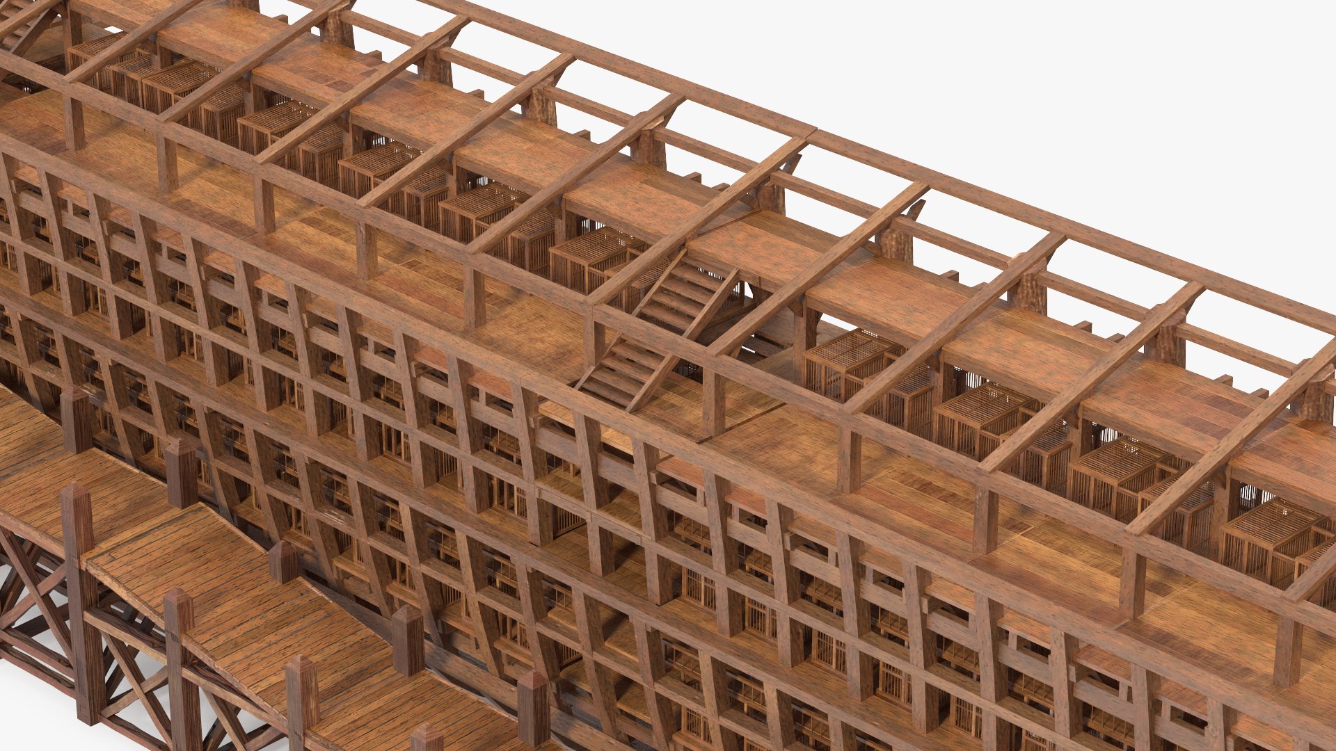 Noah Ark Cross Section with transparency 3D model - TurboSquid 1785482