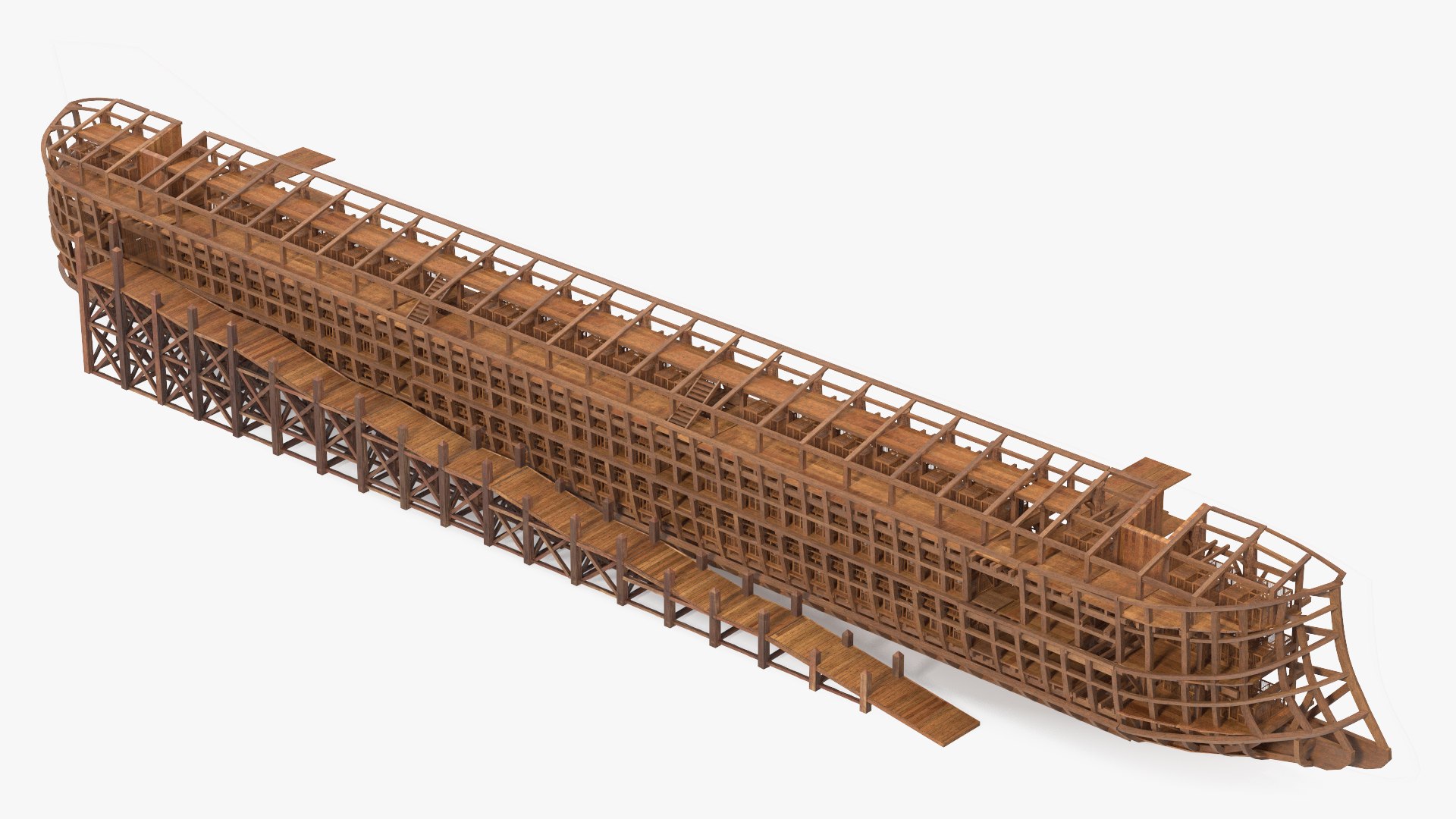 Noah Ark Cross Section with transparency 3D model - TurboSquid 1785482