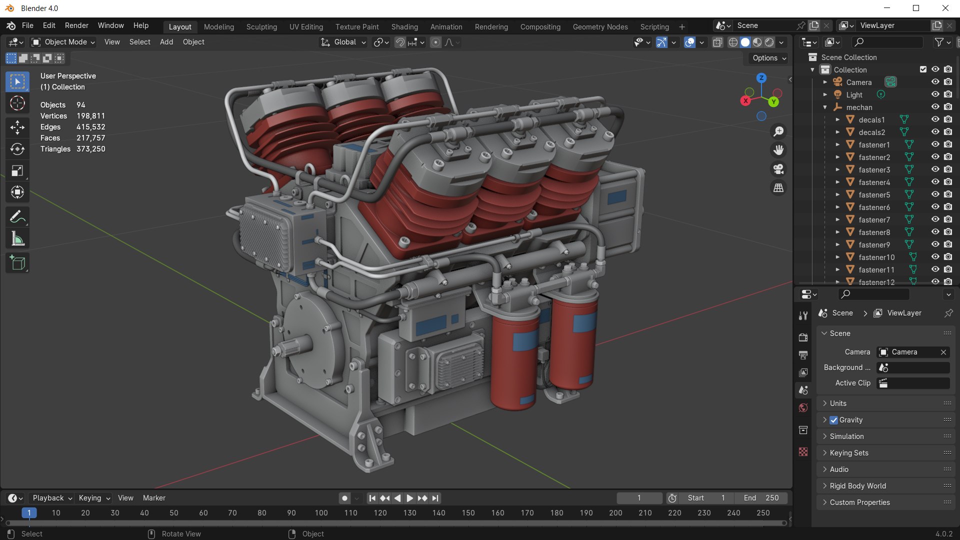 3D Model Engine V6 - TurboSquid 2167109