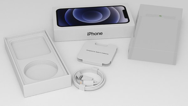 Iphone 12 package box model - TurboSquid 1690238