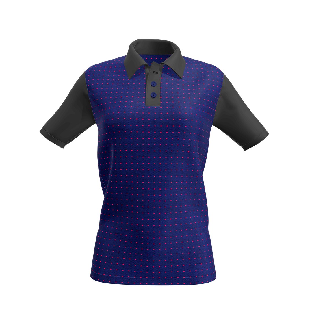 3D Women Polo Shirt Model - TurboSquid 1414126