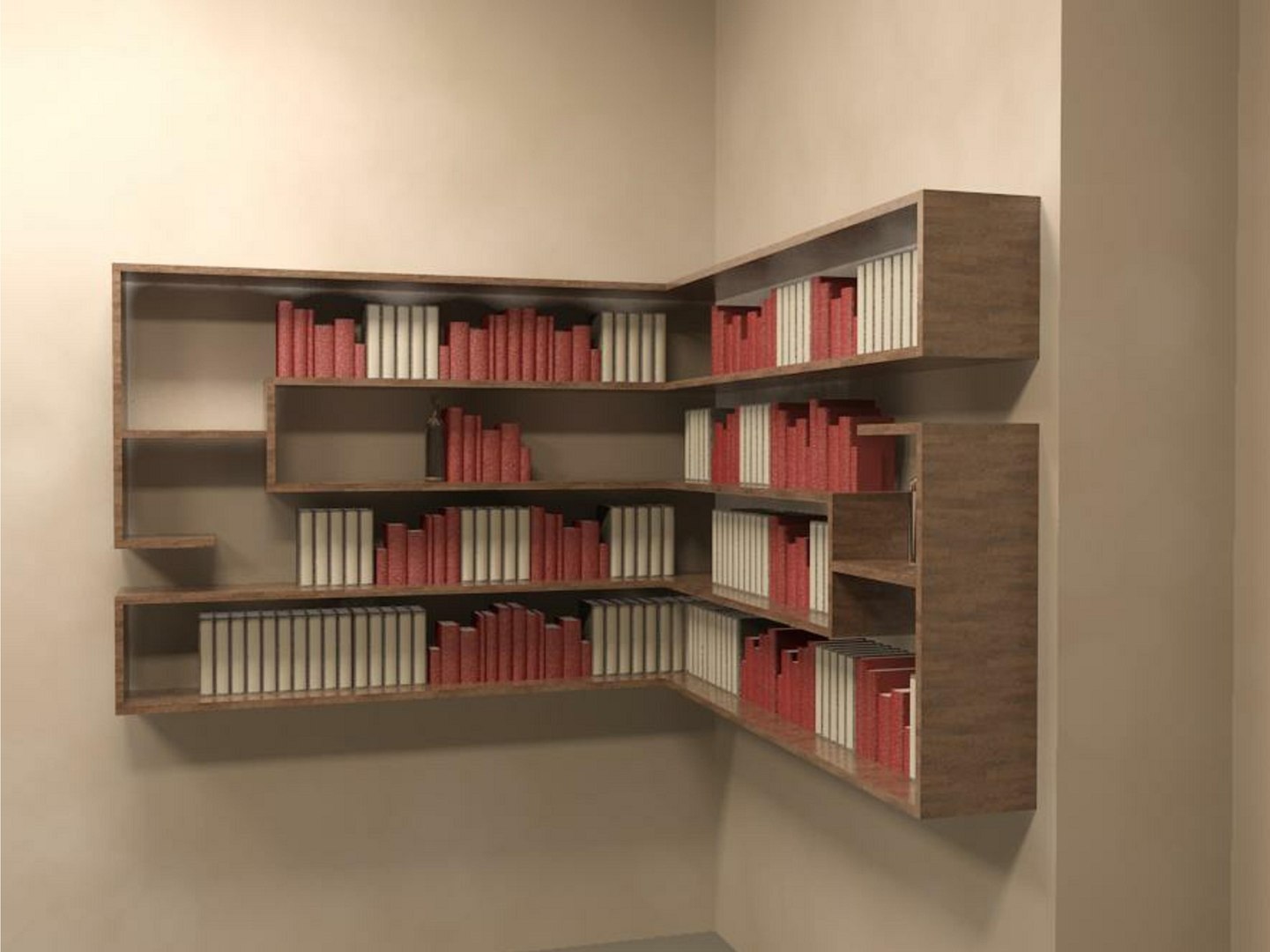 3d Model Book Shelf
