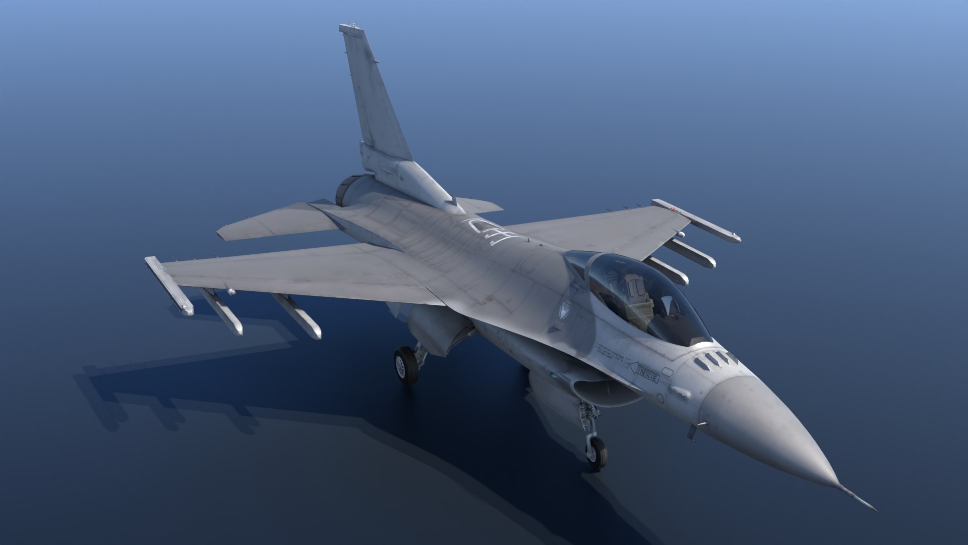 General Dynamics F-16 Fighting Falcon 3D Model - TurboSquid 2192588