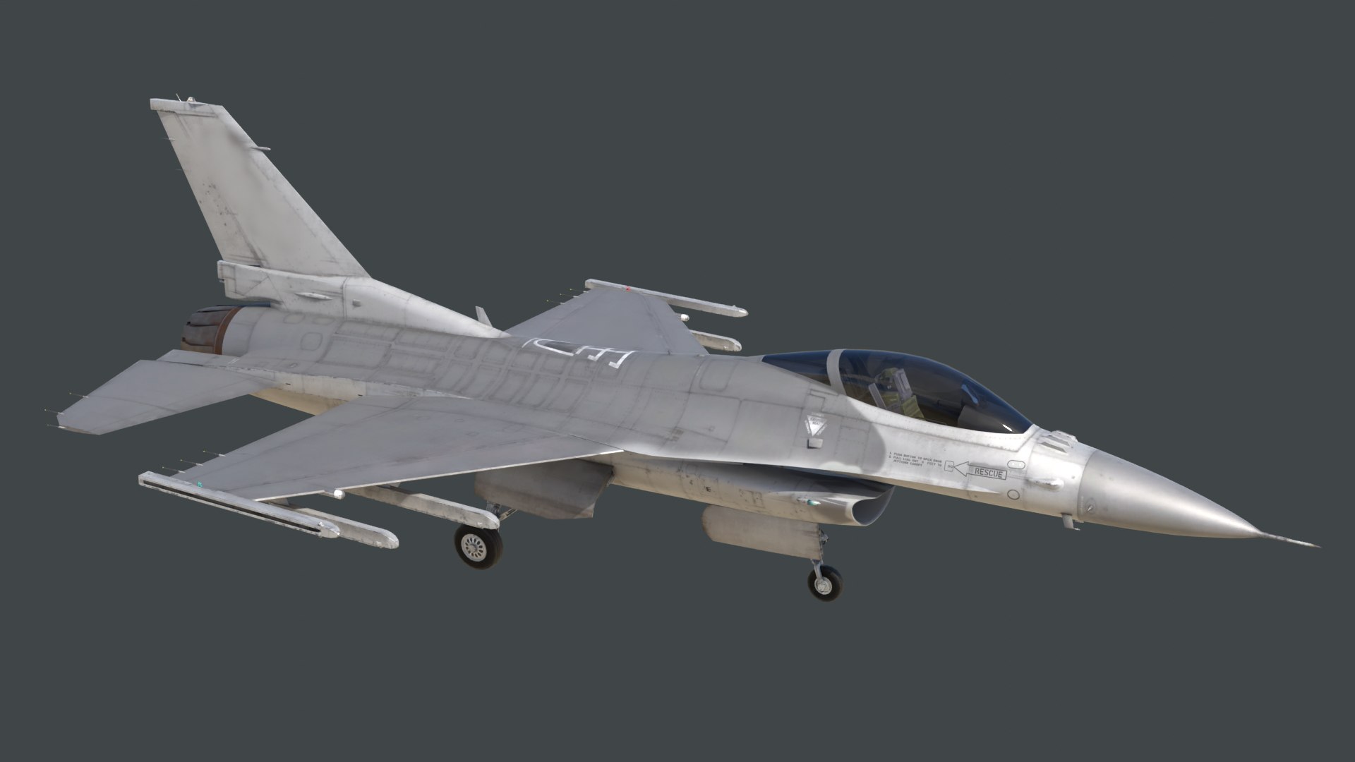General Dynamics F-16 Fighting Falcon 3D Model - TurboSquid 2192588