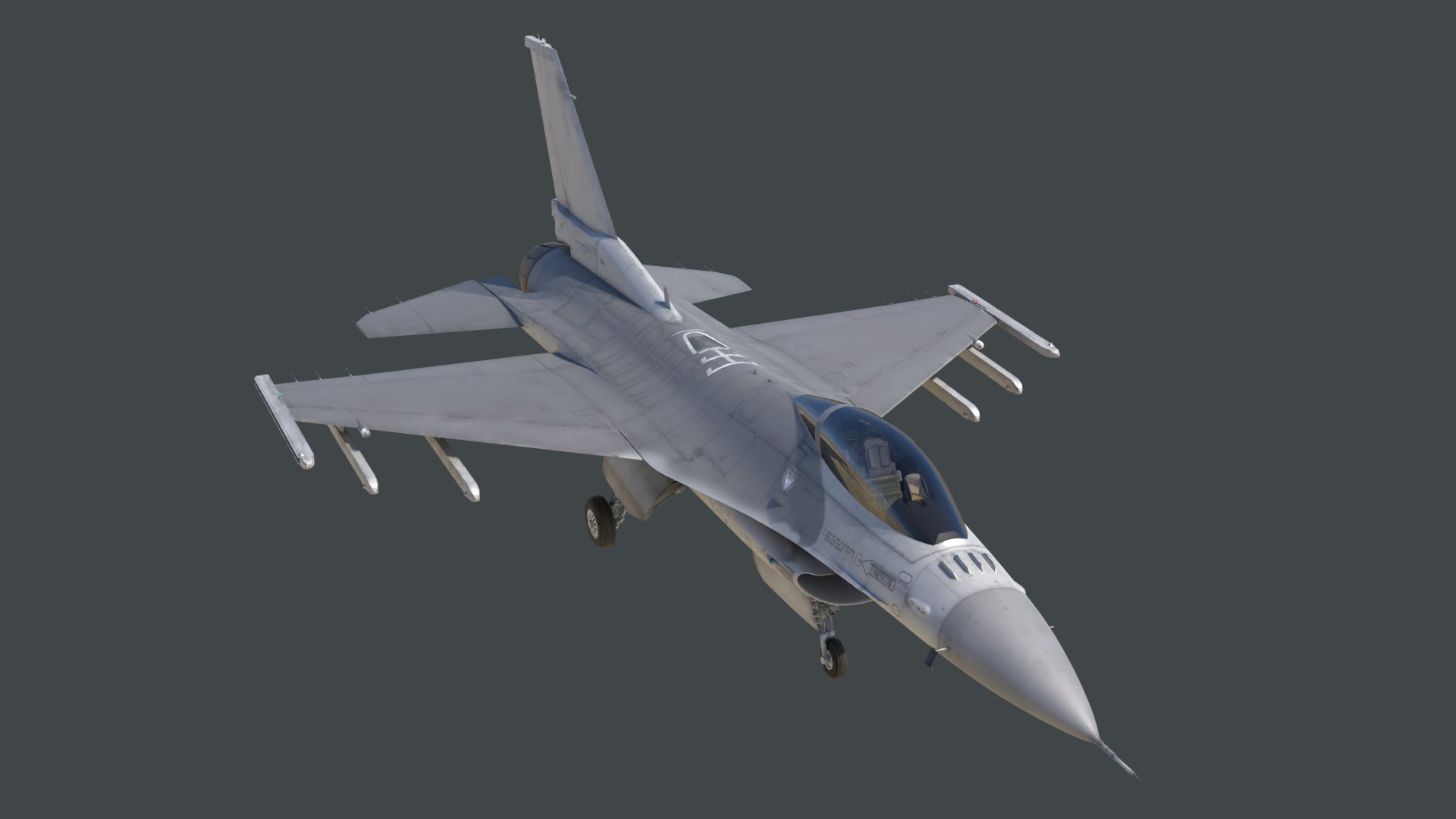 General Dynamics F-16 Fighting Falcon 3D Model - TurboSquid 2192588