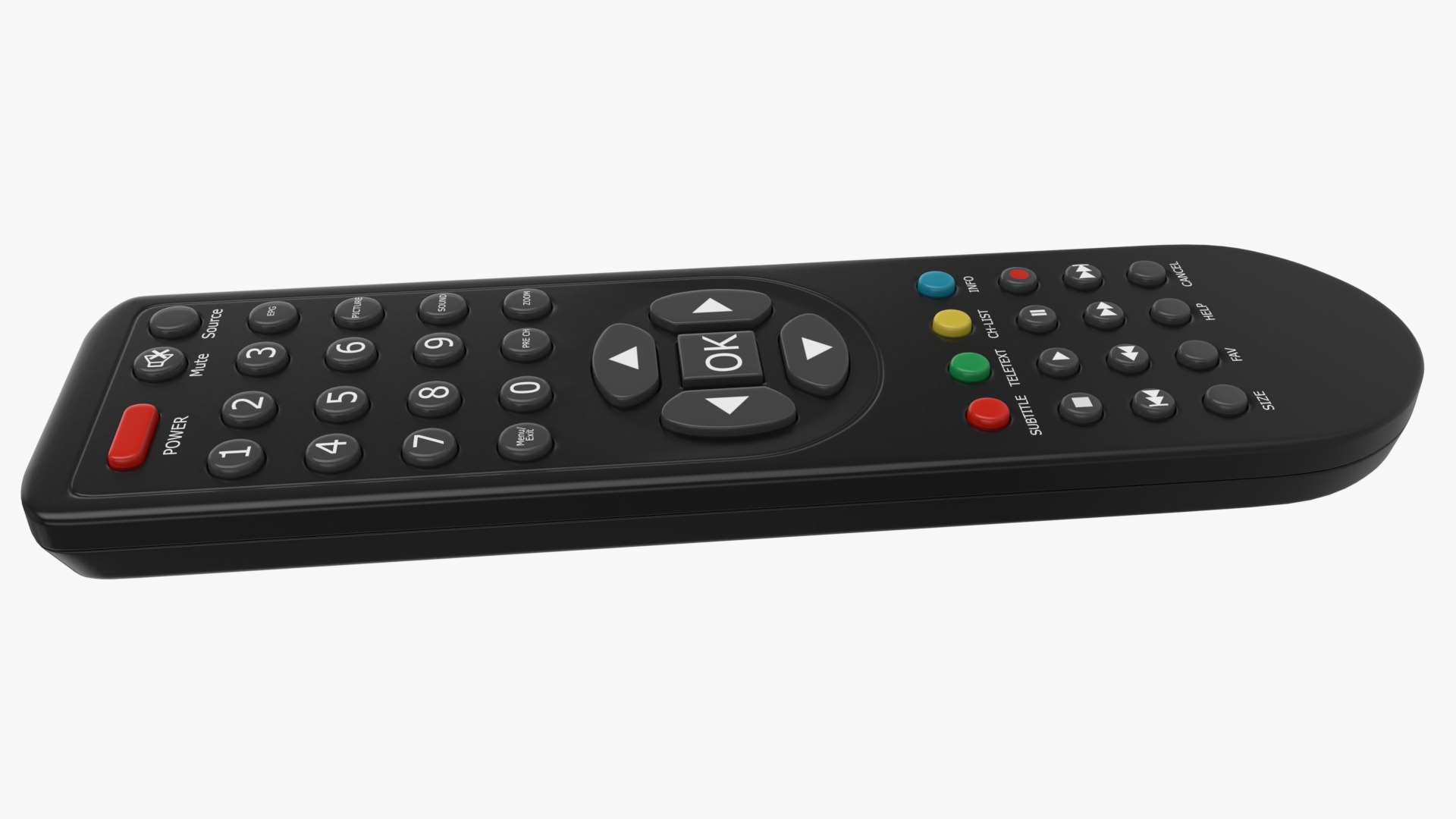 Tv Remote Control 3D Model - TurboSquid 1978645
