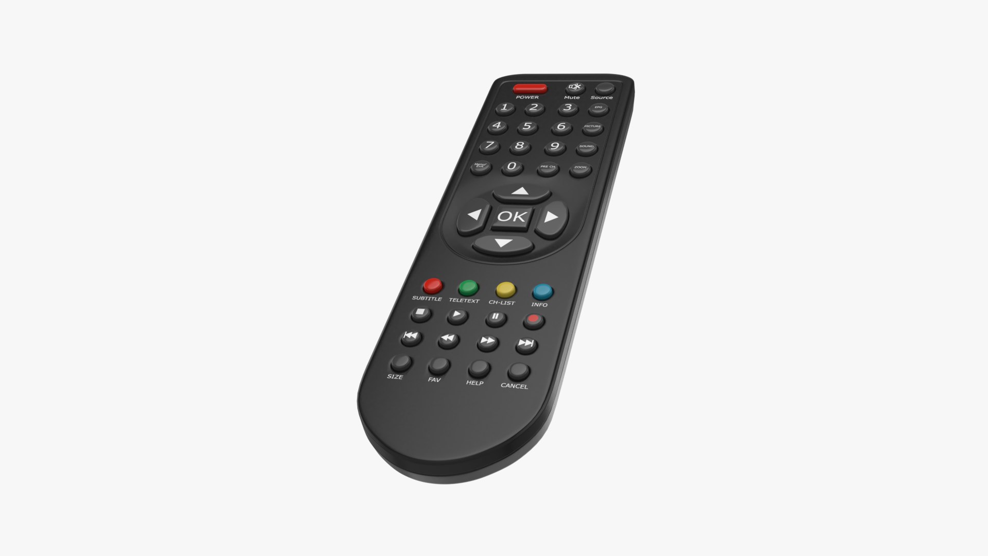 Tv Remote Control 3D Model - TurboSquid 1978645