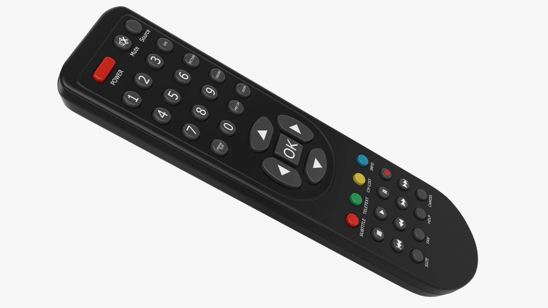 Tv Remote Control 3D Model - TurboSquid 1978645