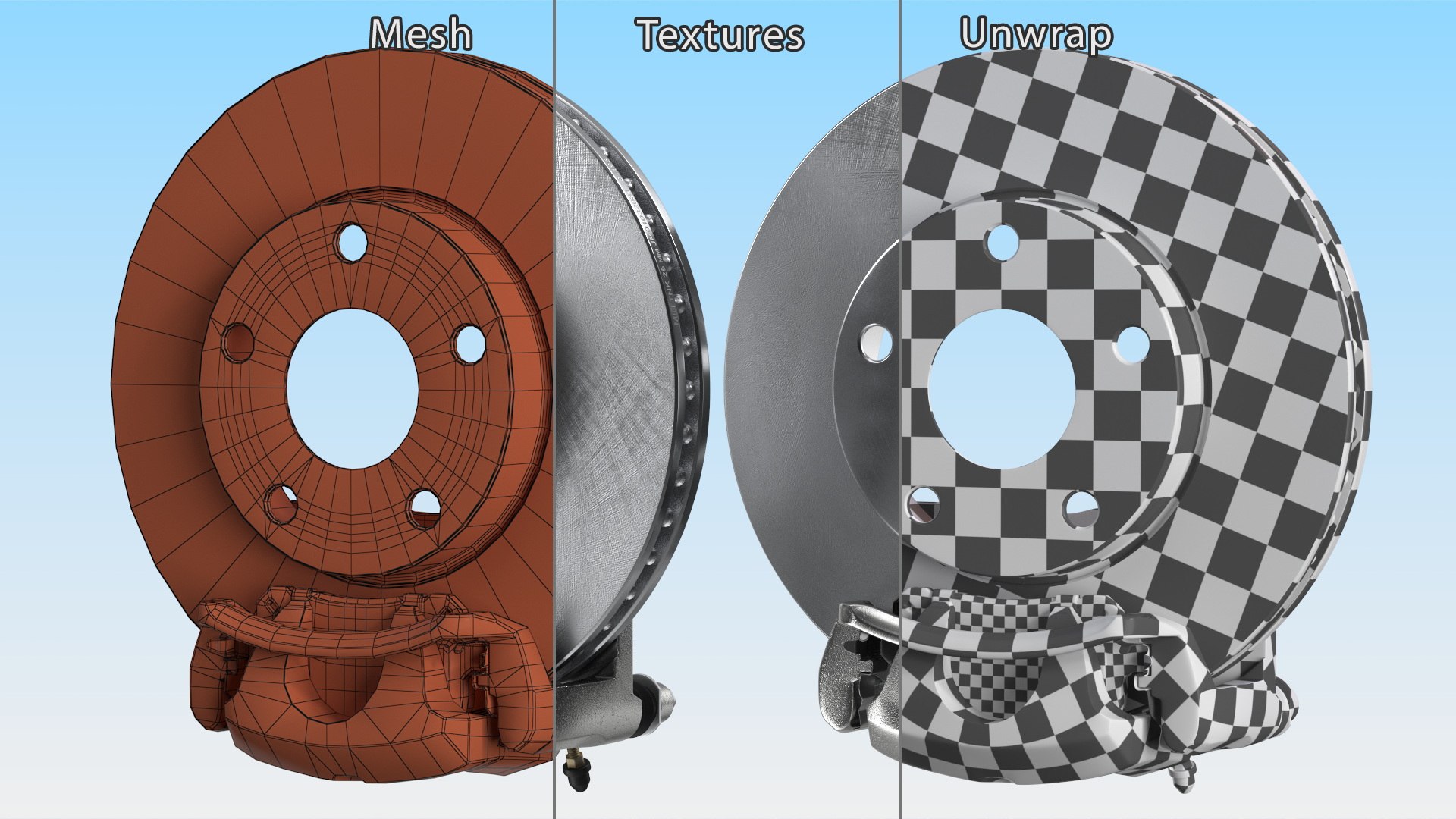 A-Premium Brake Caliper Pads Disk 3D Model - TurboSquid 2045386