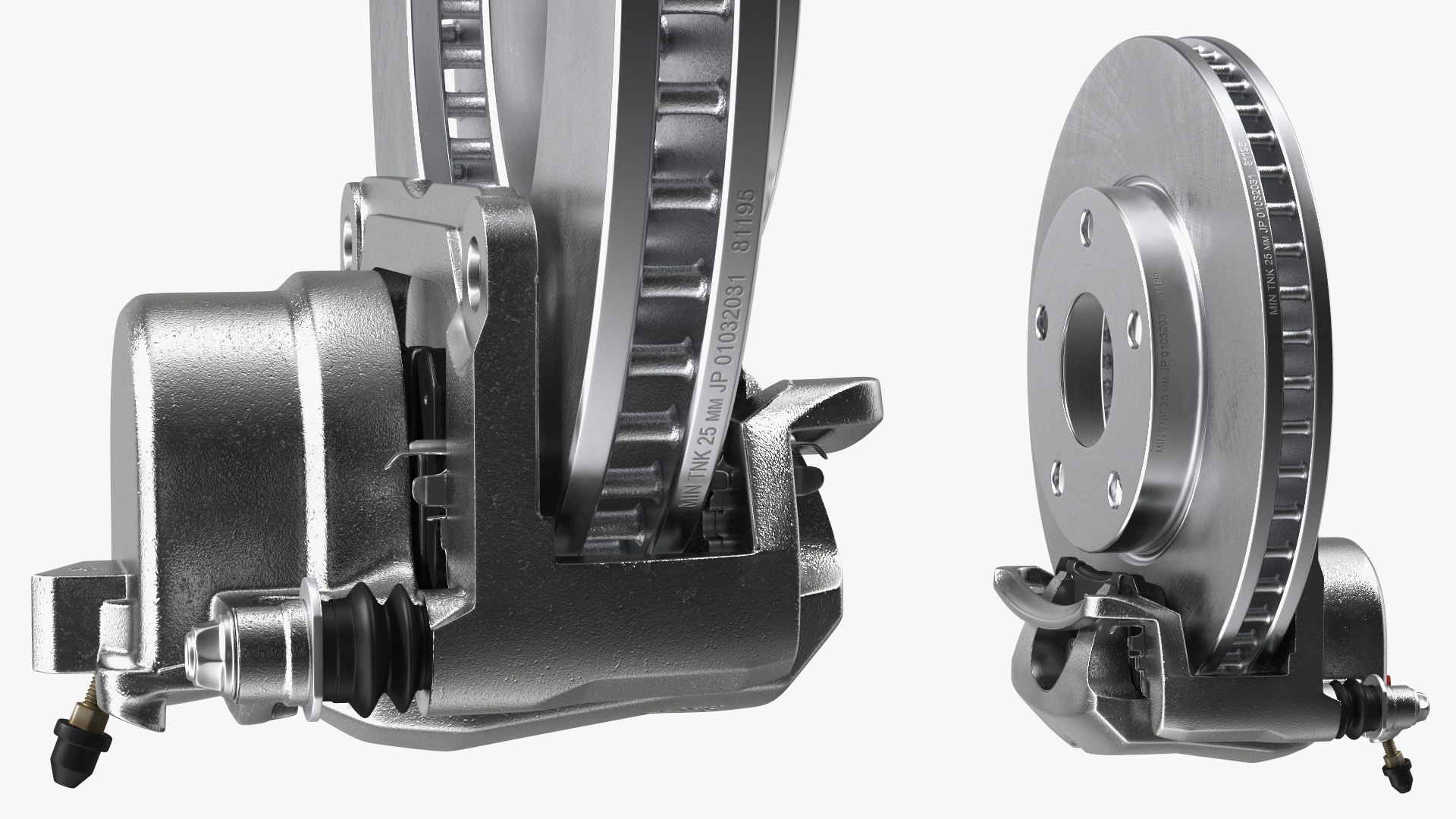 A-Premium Brake Caliper Pads Disk 3D Model - TurboSquid 2045386