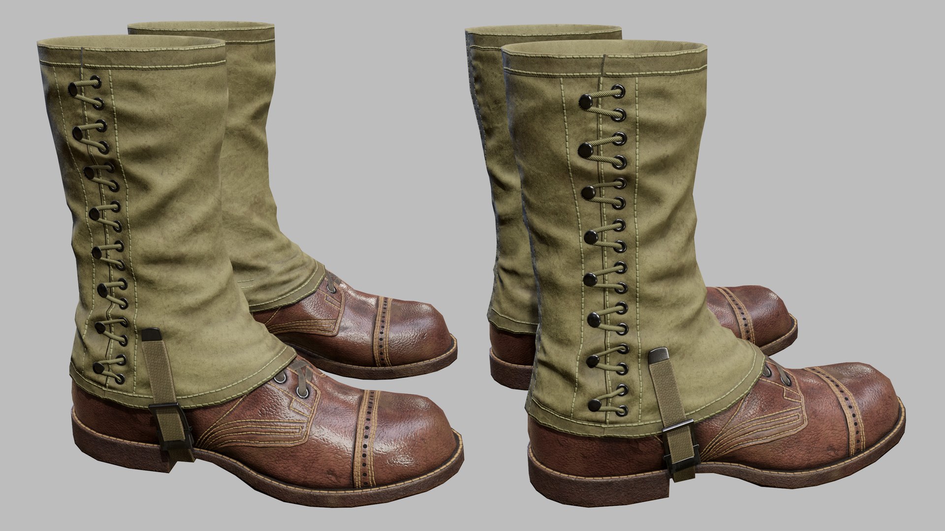 US WW2 Tactical Boots 3D - TurboSquid 1841047