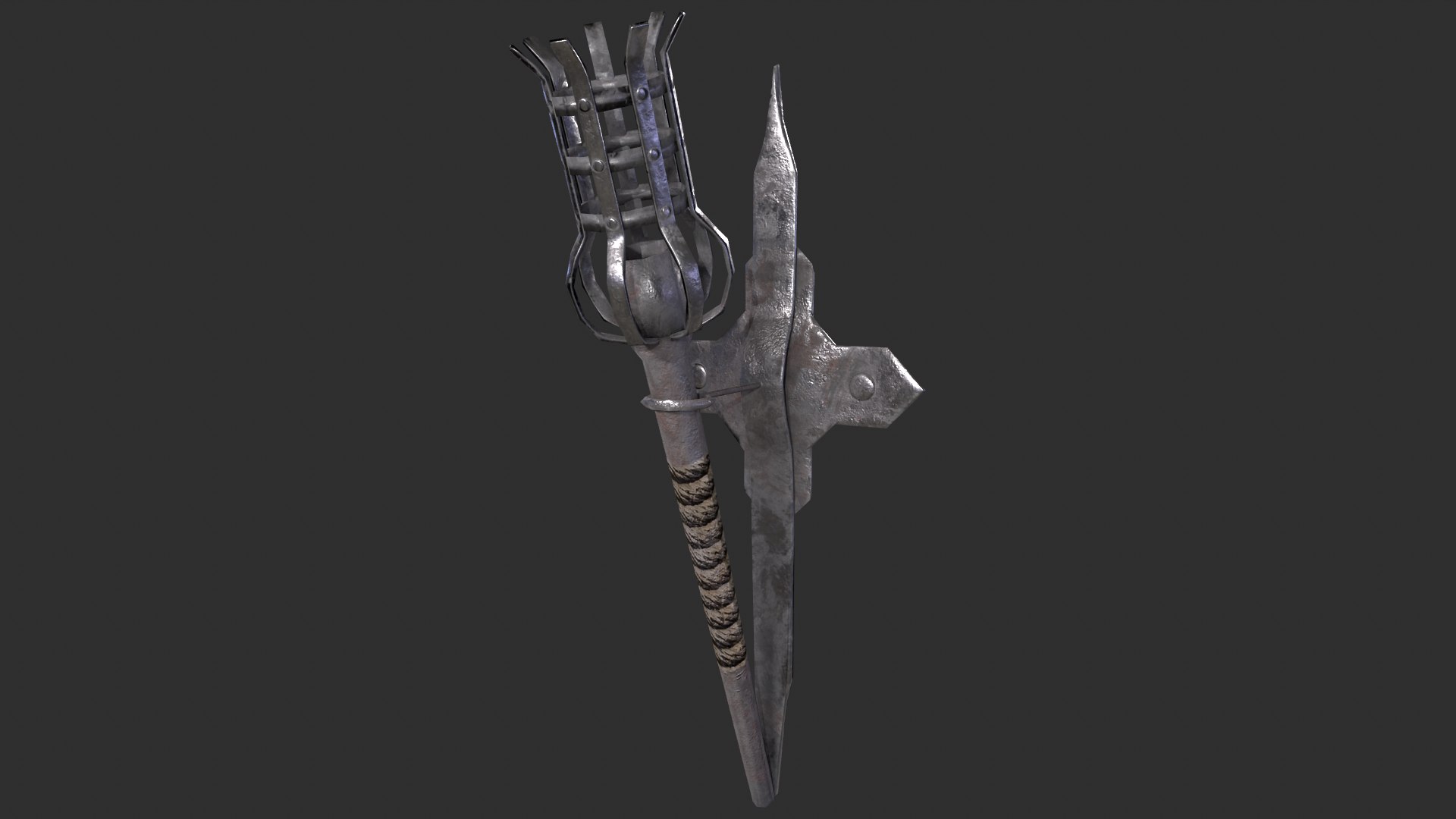 3D model Wall Torch PACK - 4 Medieval Castle Dungeon Torch - PBR 4k Low ...