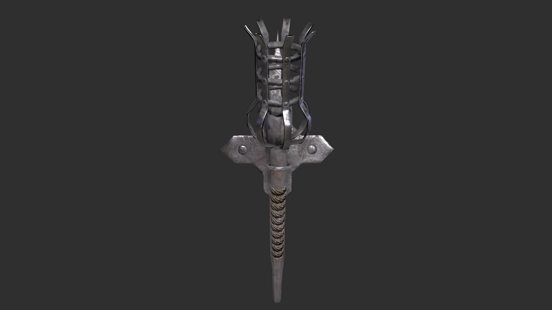 3D model Wall Torch PACK - 4 Medieval Castle Dungeon Torch - PBR 4k Low ...
