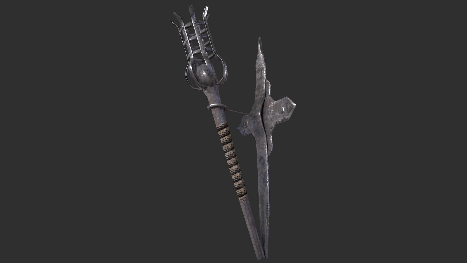 3D model Wall Torch PACK - 4 Medieval Castle Dungeon Torch - PBR 4k Low ...