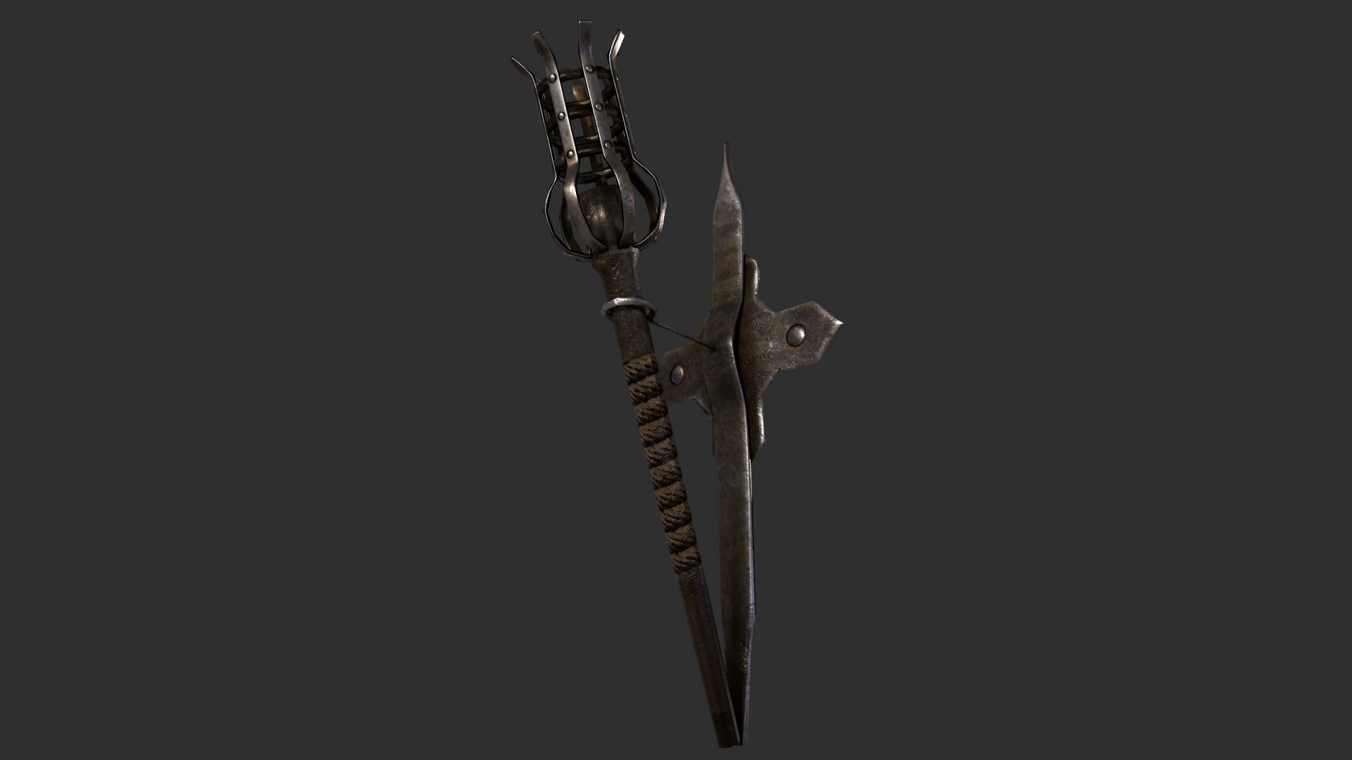 3D model Wall Torch PACK - 4 Medieval Castle Dungeon Torch - PBR 4k Low ...