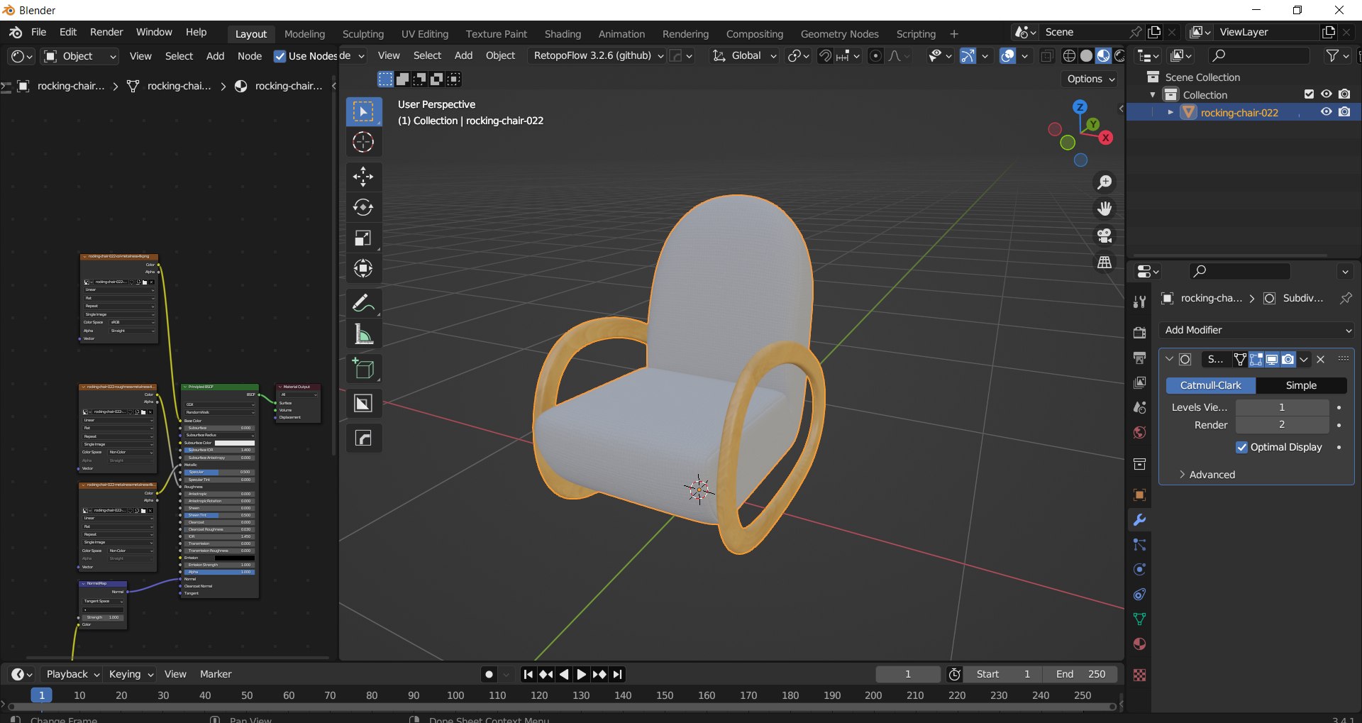Rocking Chair 18 Model - TurboSquid 2112057