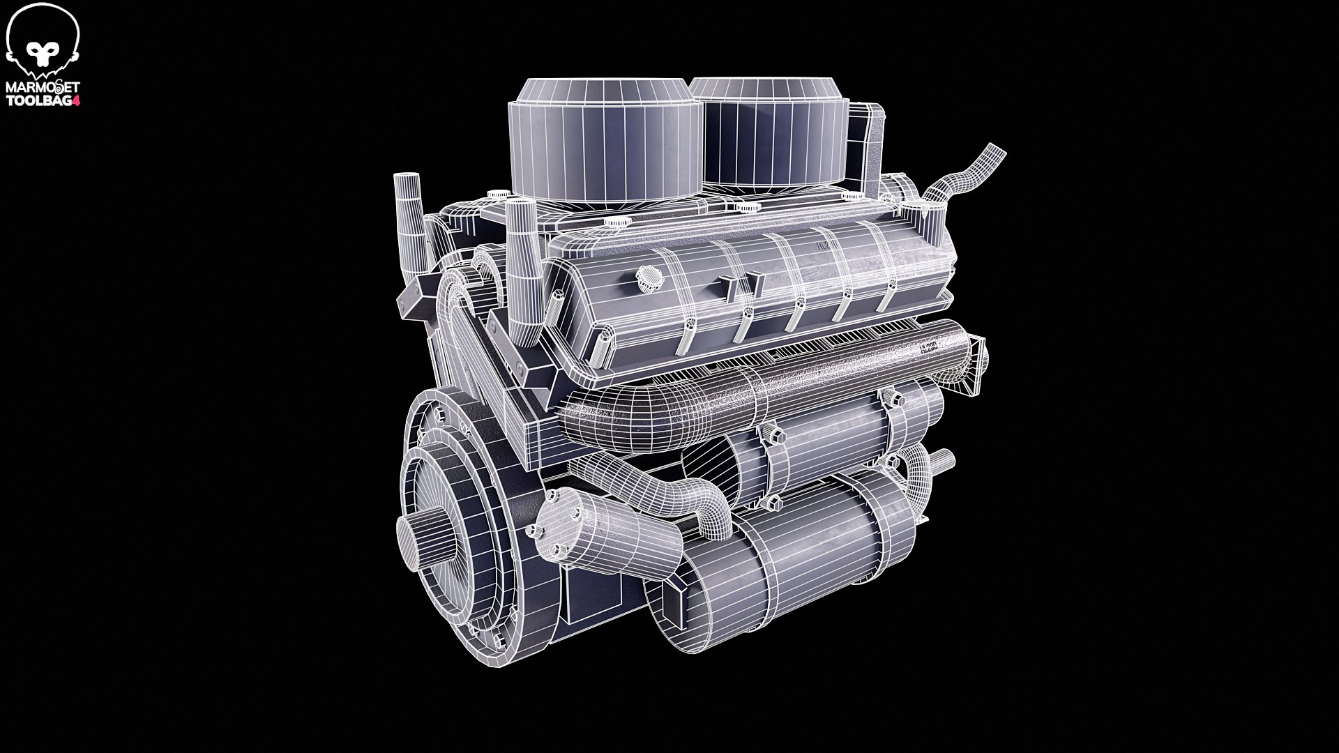 WWII V12 Tank Engine 3D Model - TurboSquid 2245228