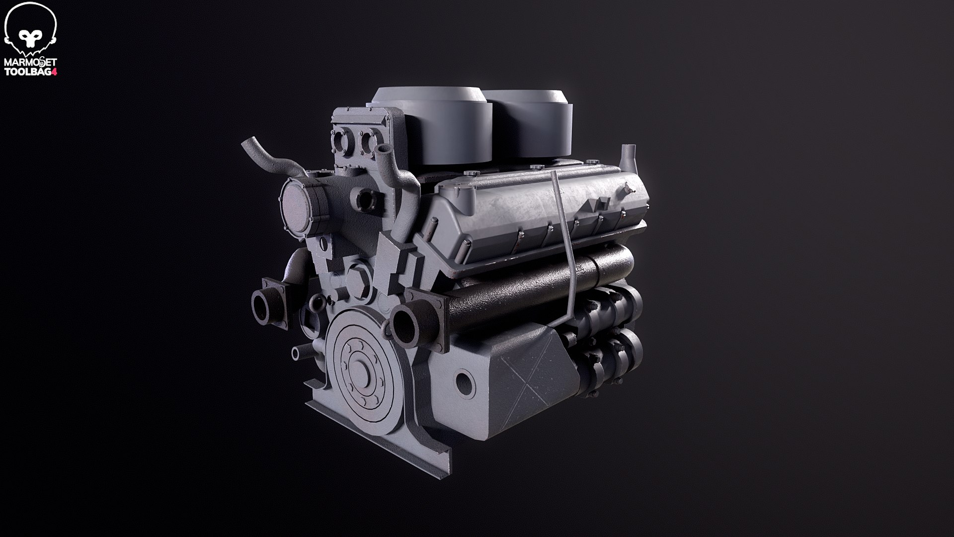 WWII V12 Tank Engine 3D Model - TurboSquid 2245228