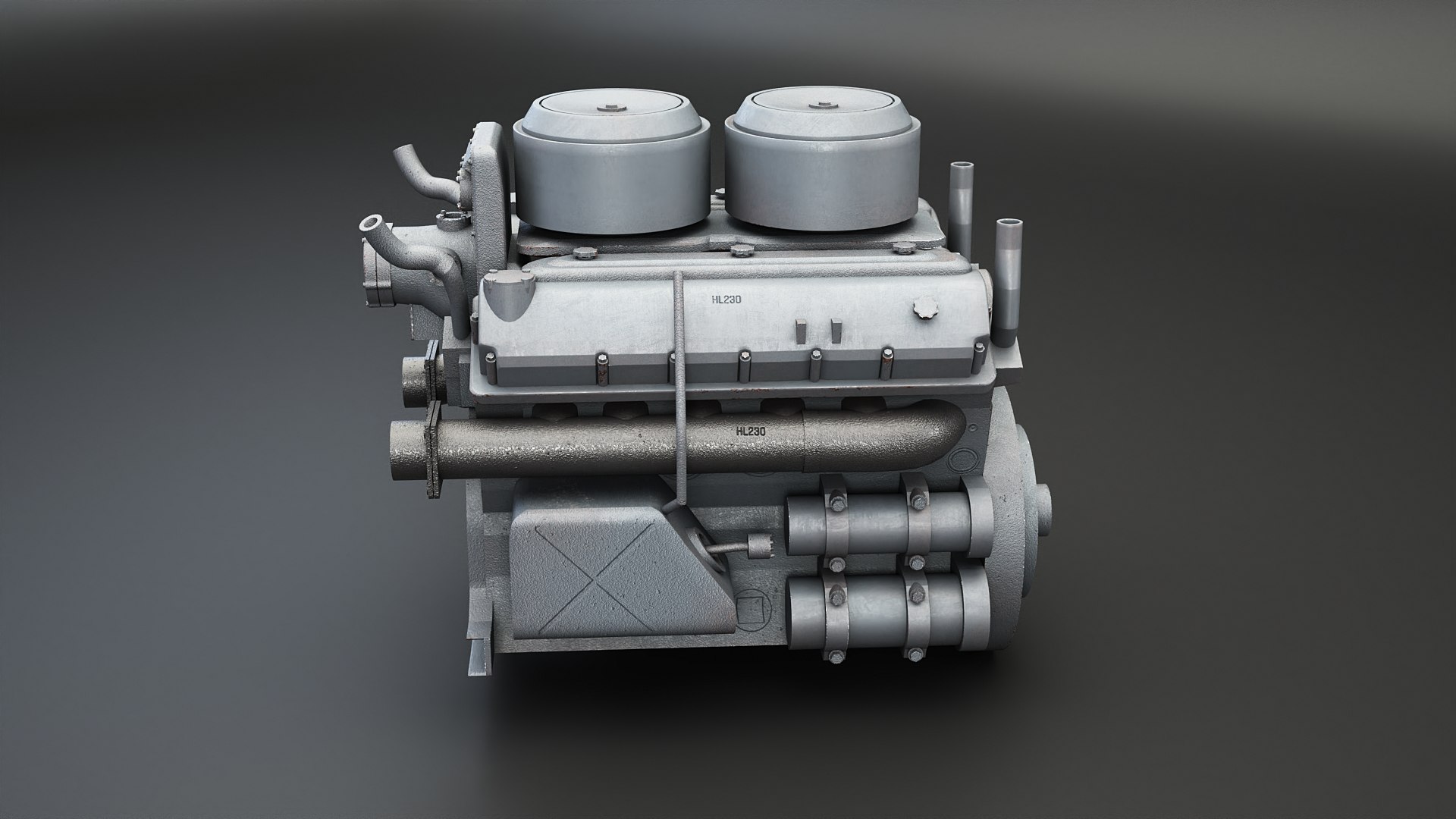 WWII V12 Tank Engine 3D Model - TurboSquid 2245228