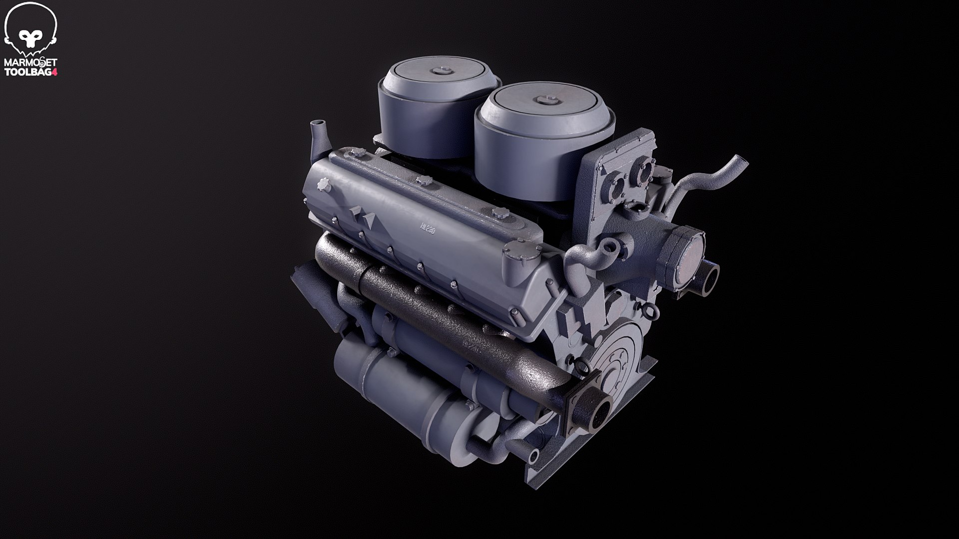 WWII V12 Tank Engine 3D Model - TurboSquid 2245228