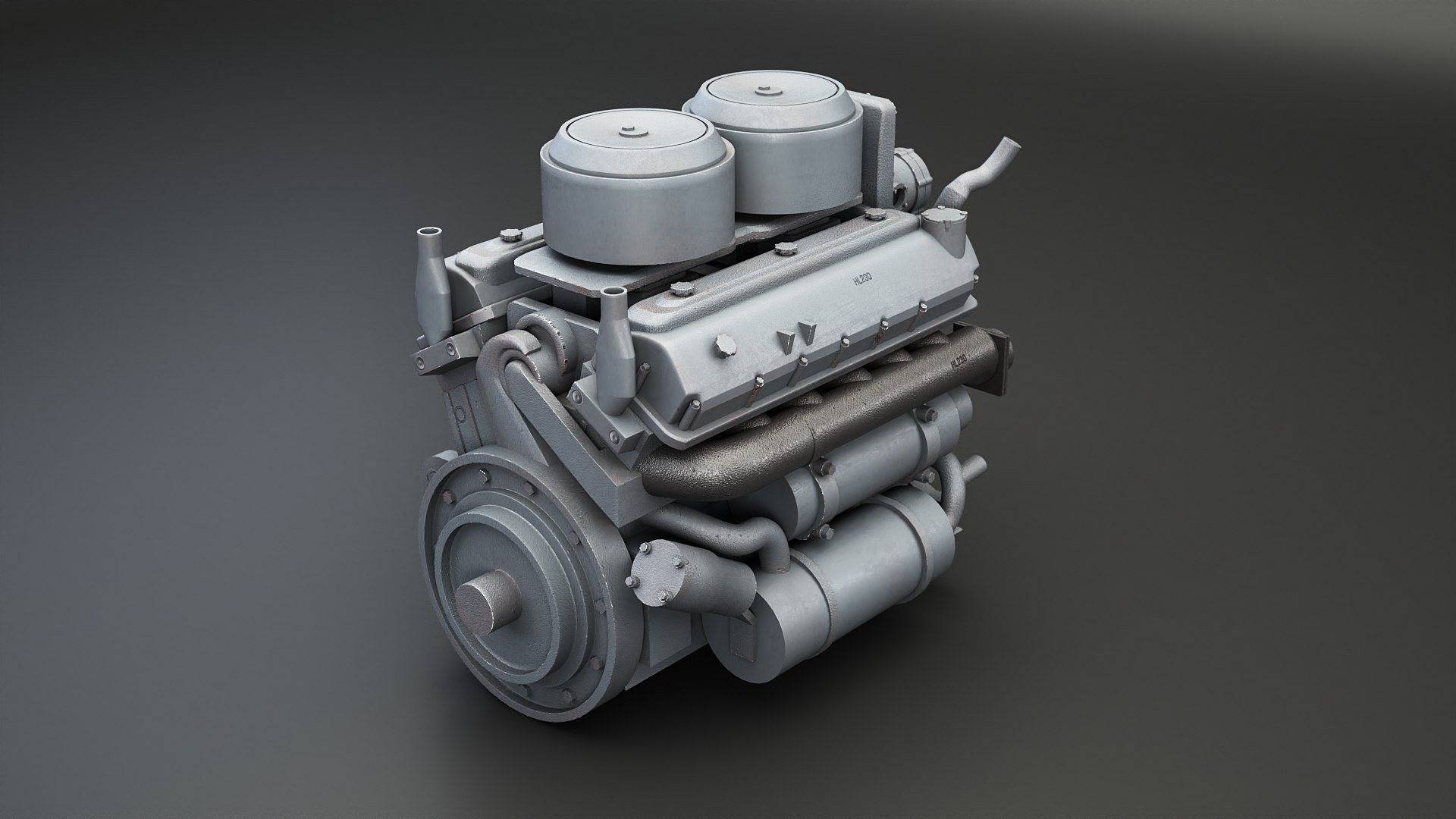 WWII V12 Tank Engine 3D Model - TurboSquid 2245228