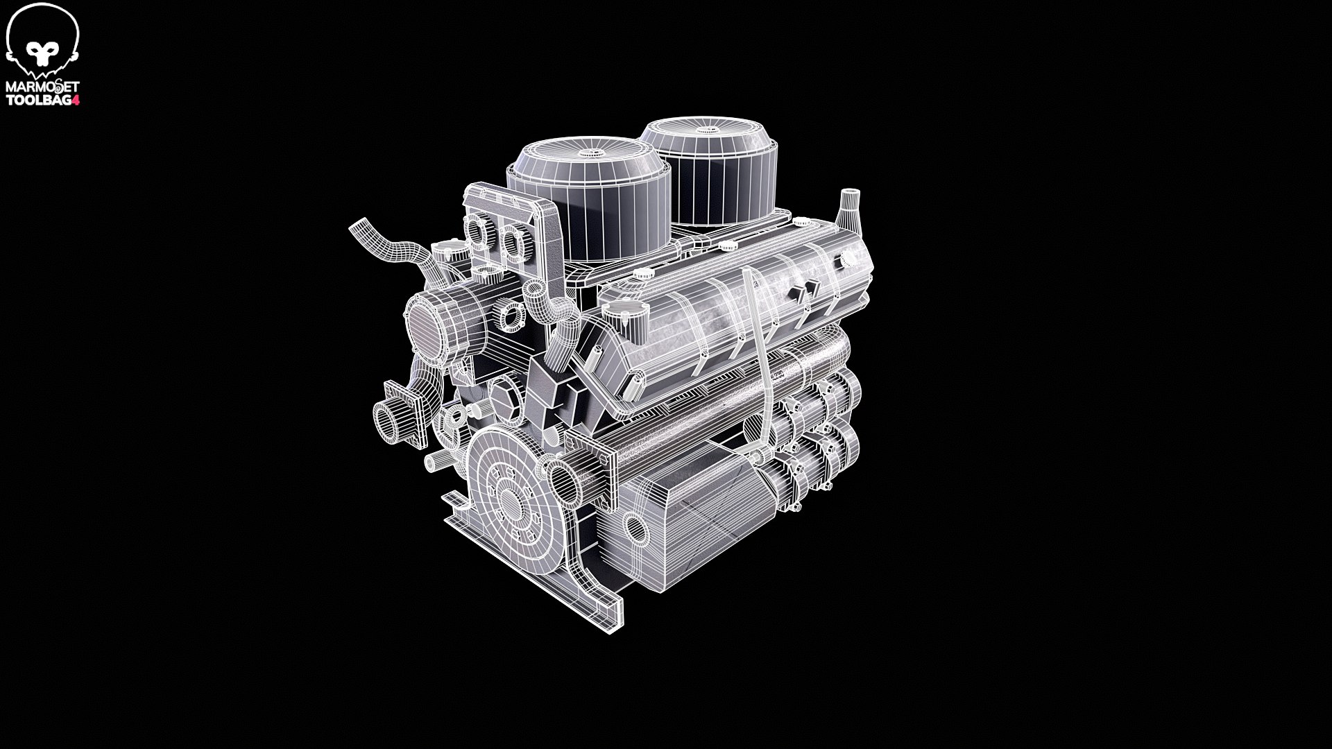 WWII V12 Tank Engine 3D Model - TurboSquid 2245228