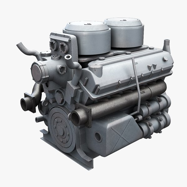 modelo 3d Motor de tanque V12 de la Segunda Guerra Mundial - TurboSquid ...
