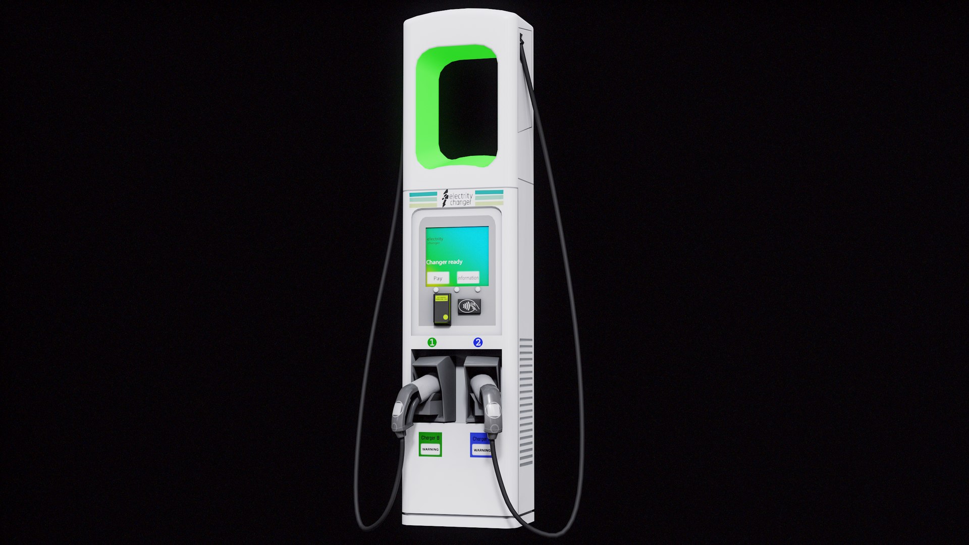 EV Charging Station EC PBR 3D model - TurboSquid 2130606