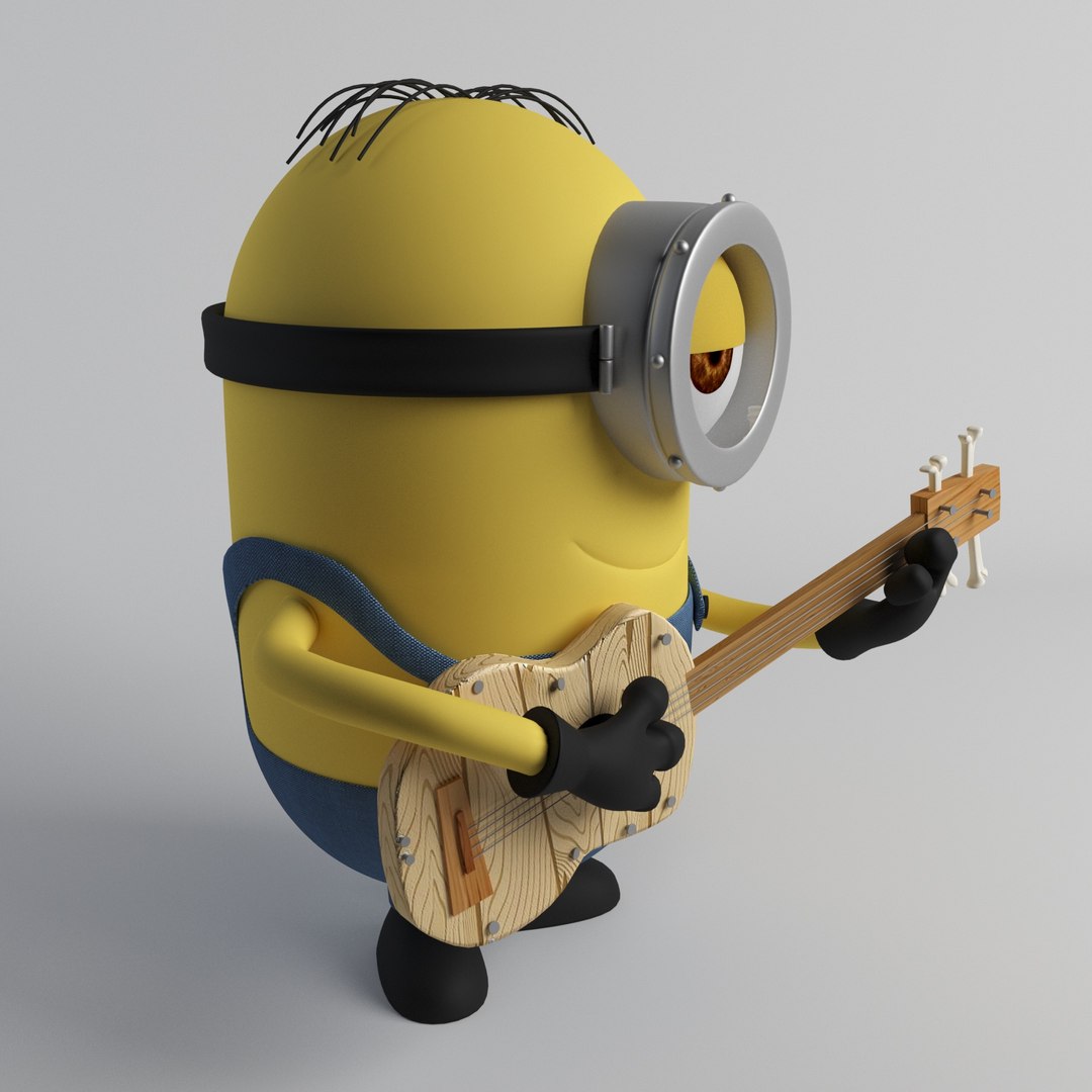 Minion Guitar Despicable 3D - TurboSquid 1572325