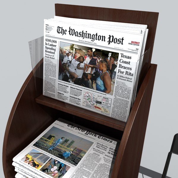 3d newspaper stands model