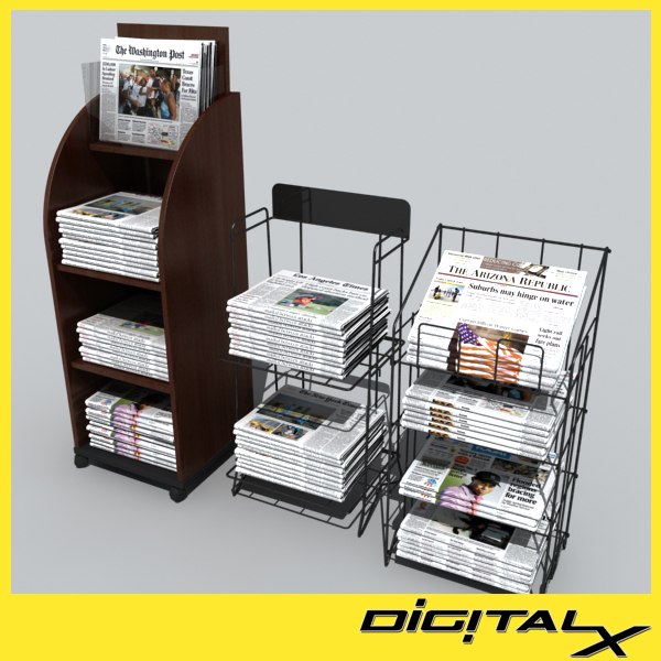 3d newspaper boxes 01 papers