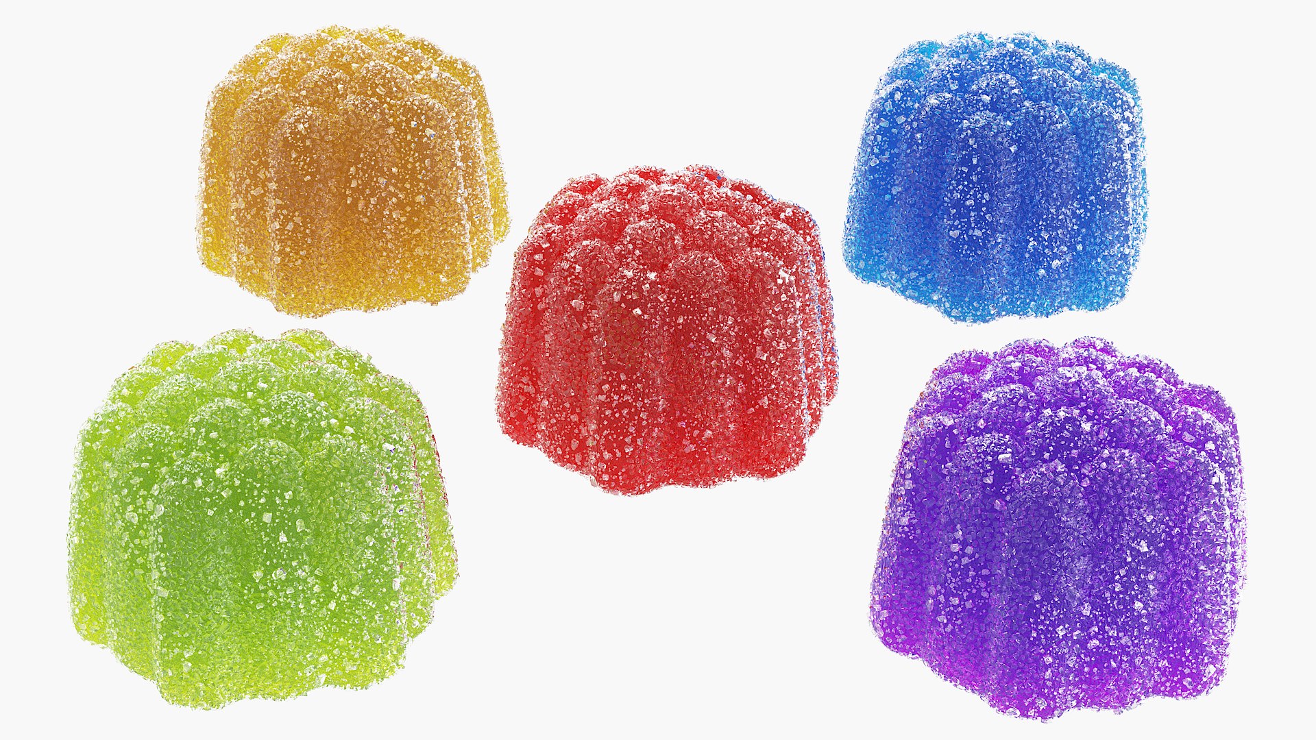 Zucker Holunderbeergummibonbons 3D-Modell - TurboSquid 1818629