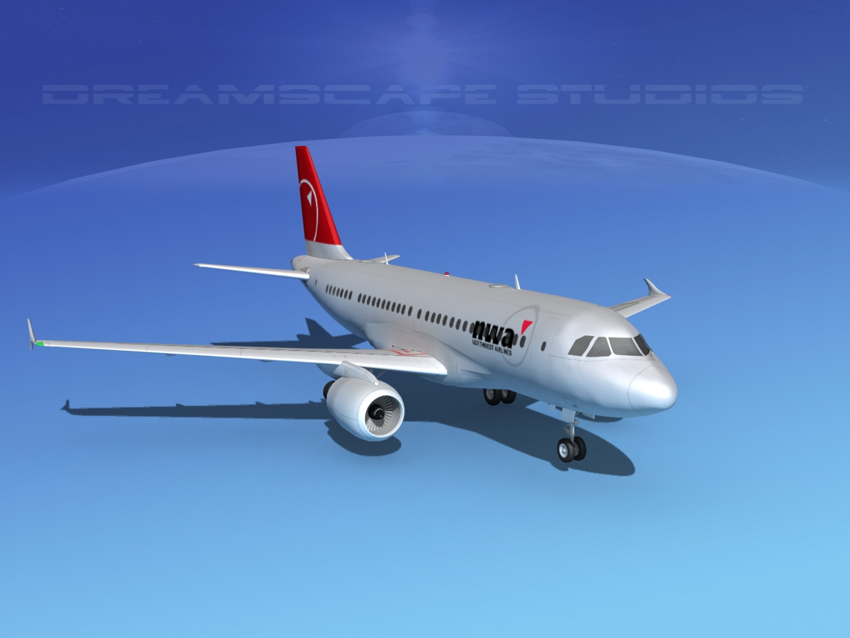 3d scale airbus a319 airliner