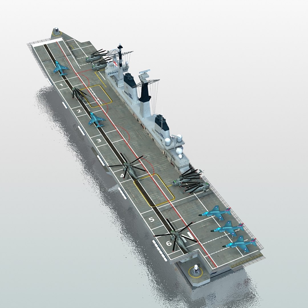 hms illustrious r06 3d 3ds