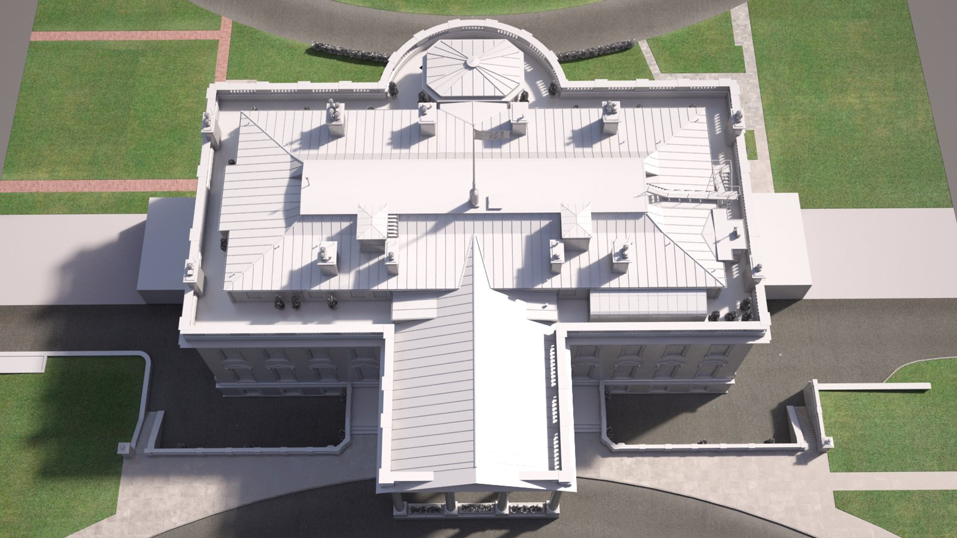 3D usa white house model - TurboSquid 1237424