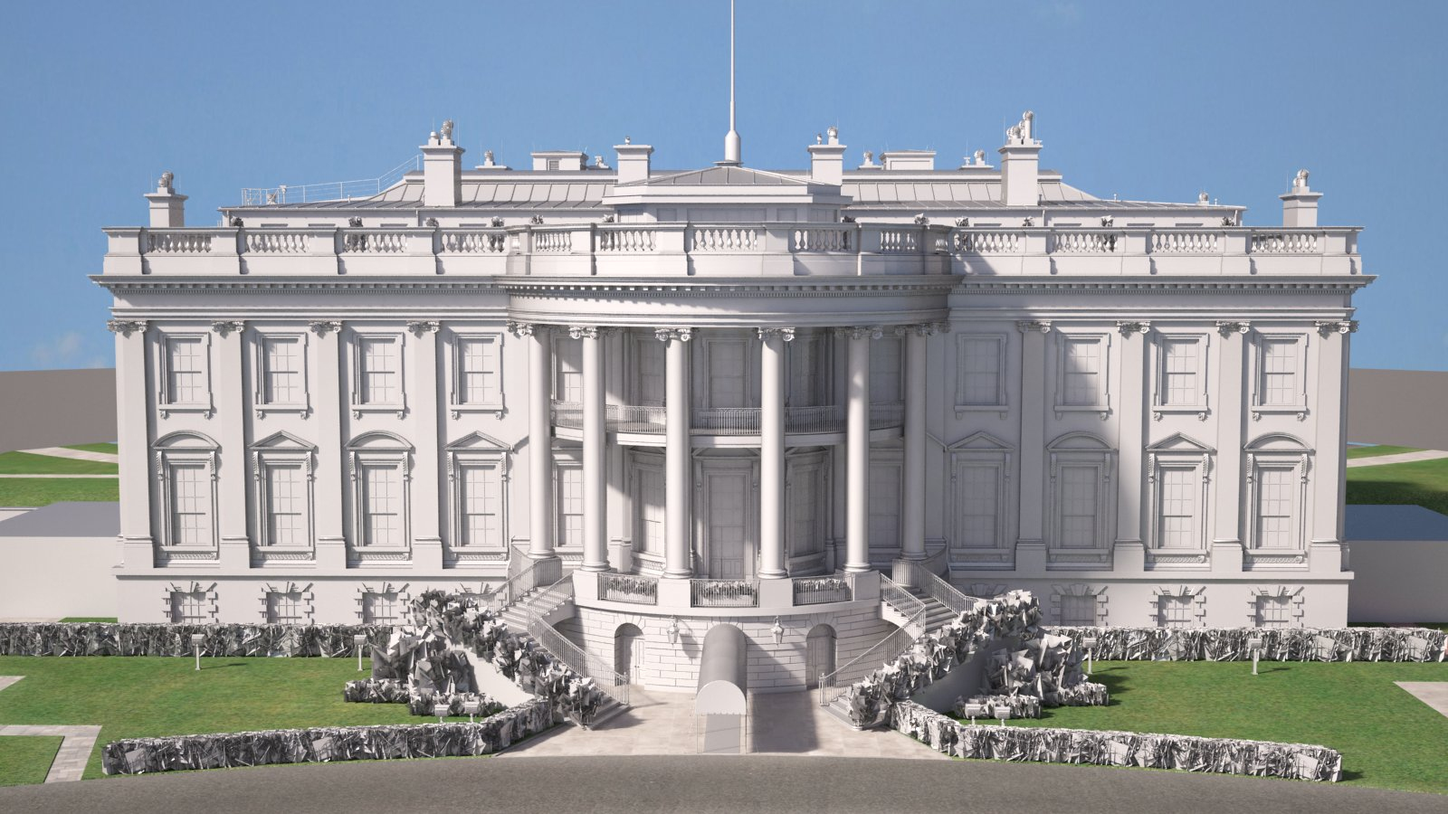3D usa white house model - TurboSquid 1237424