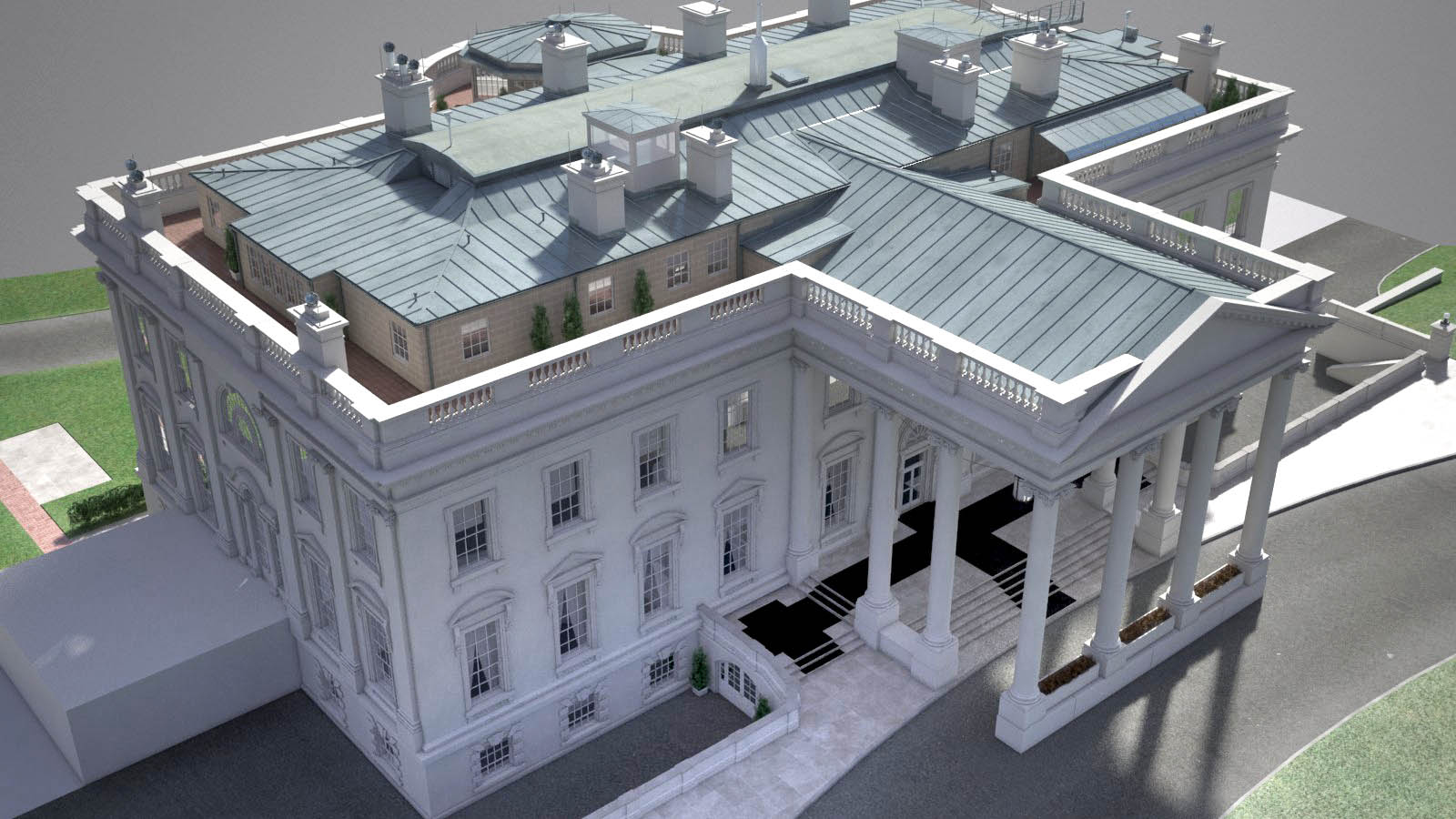 3D usa white house model - TurboSquid 1237424