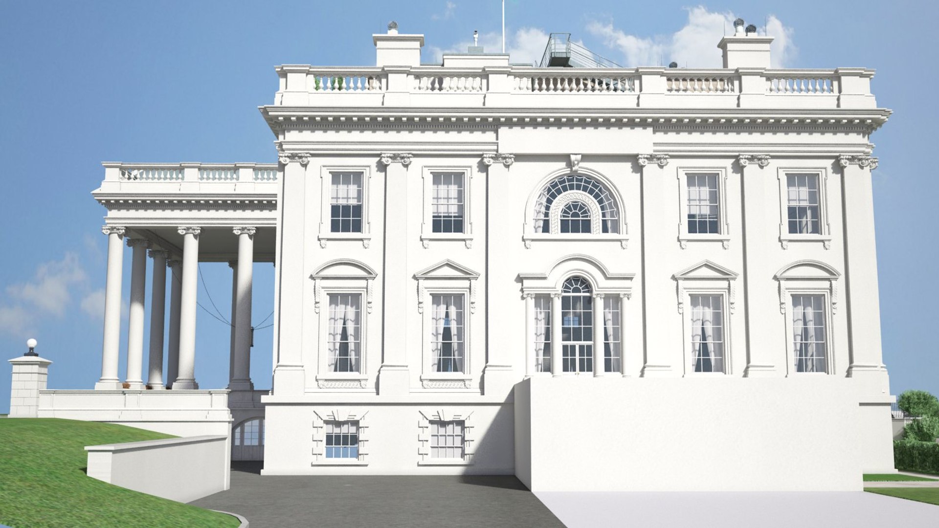 3D usa white house model - TurboSquid 1237424